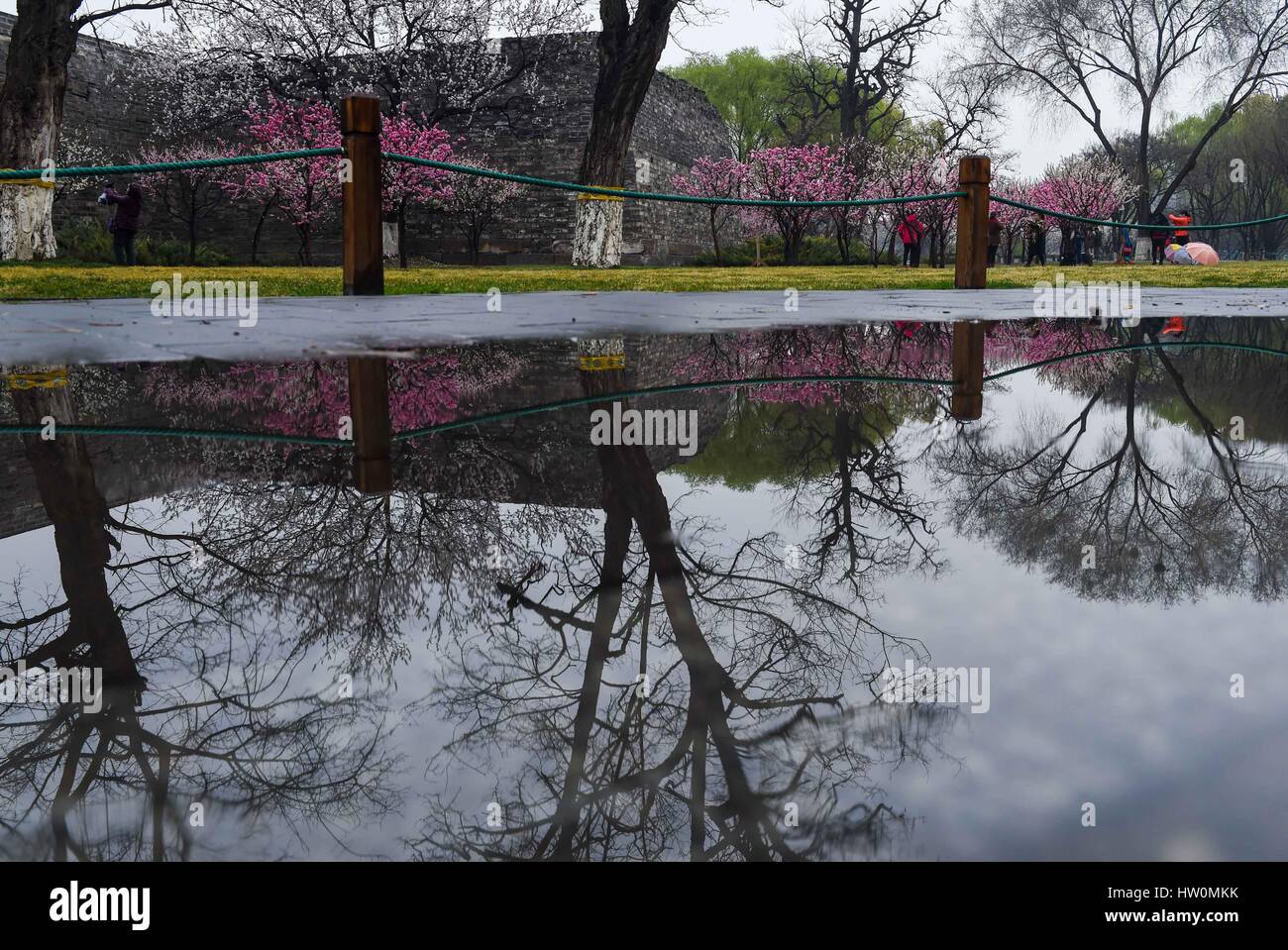 Beijing, China. 23rd Mar, 2017. Tourists visit the Beijing Ming Dynasty ...