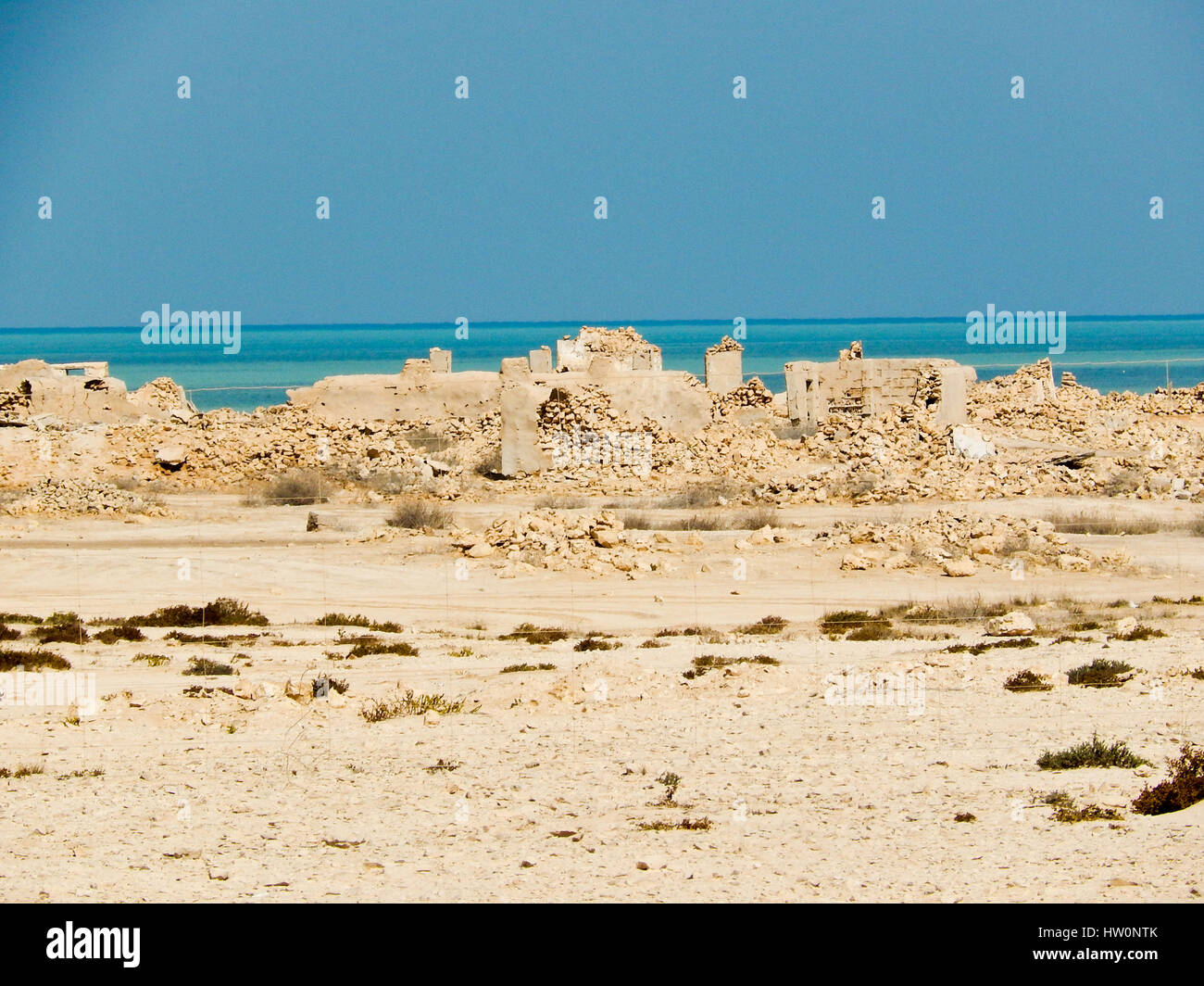 Ruins of an ancient city at Zubarah, Qatar Stock Photo - Alamy