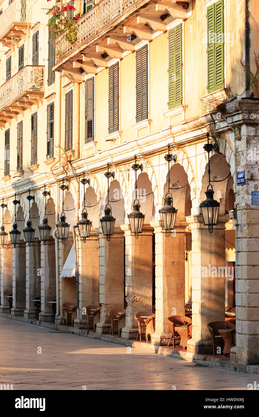 The Liston, Corfu Town, Corfu, Greece Stock Photo - Alamy