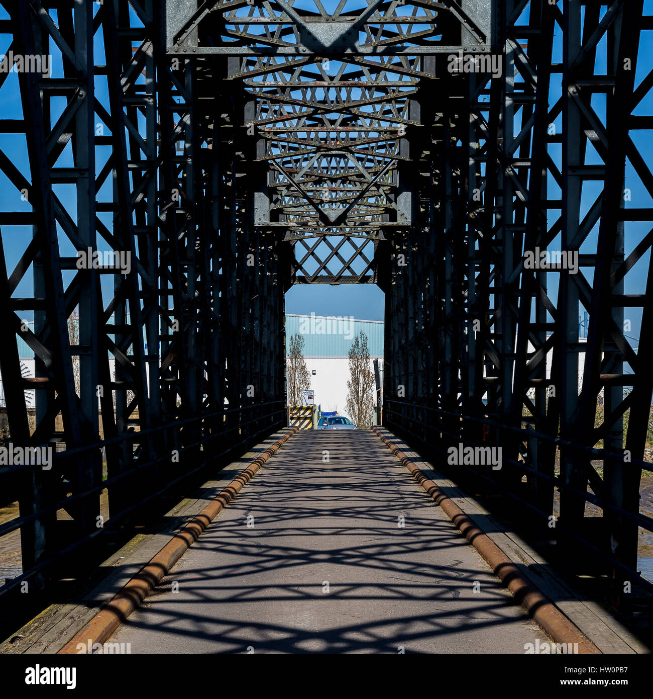Lattice Type Bridge Leading to Tilbury Gravesend Ferry Dock Stock Photo ...