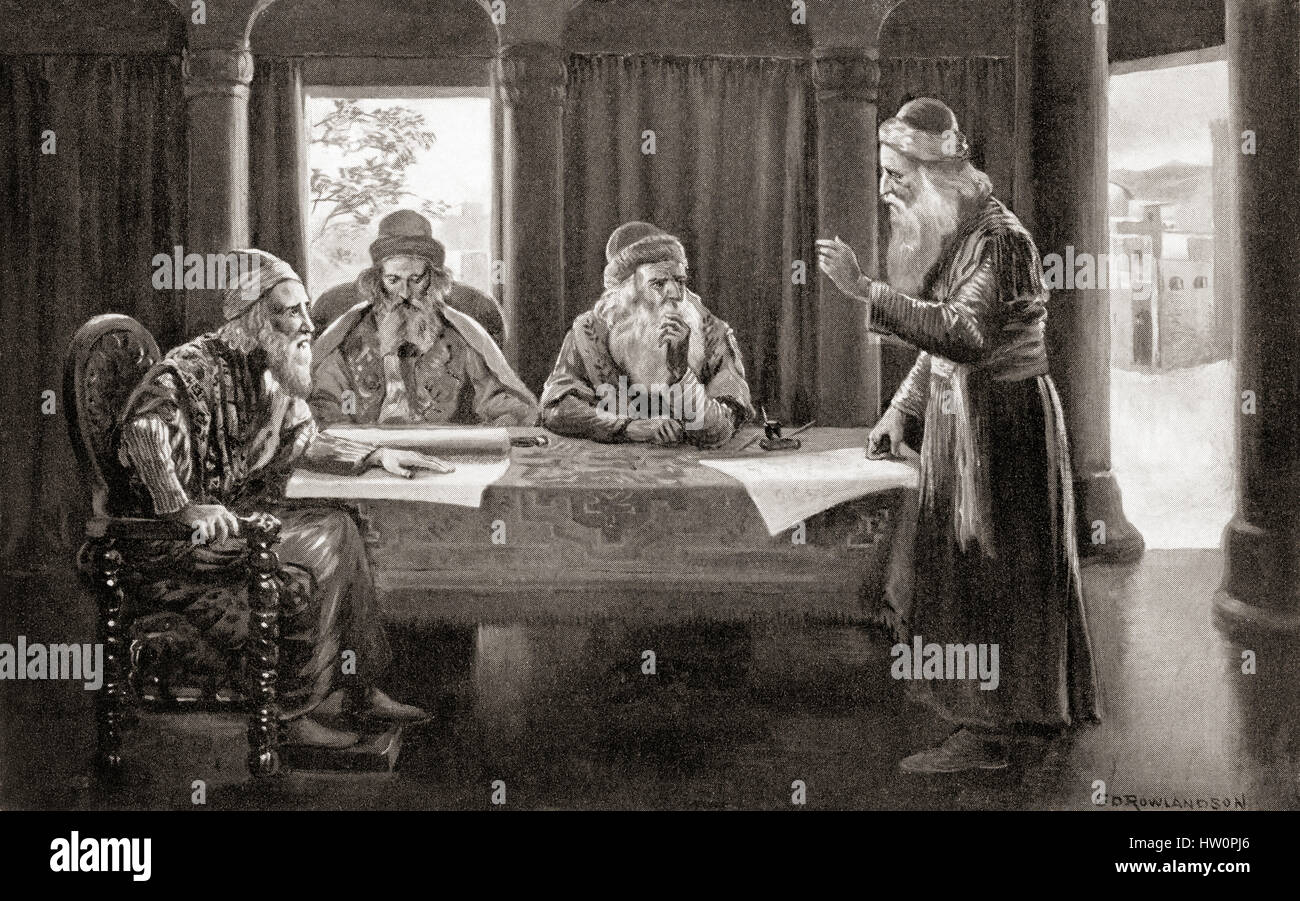 Rabbi talmud illustration hi-res stock photography and images - Alamy