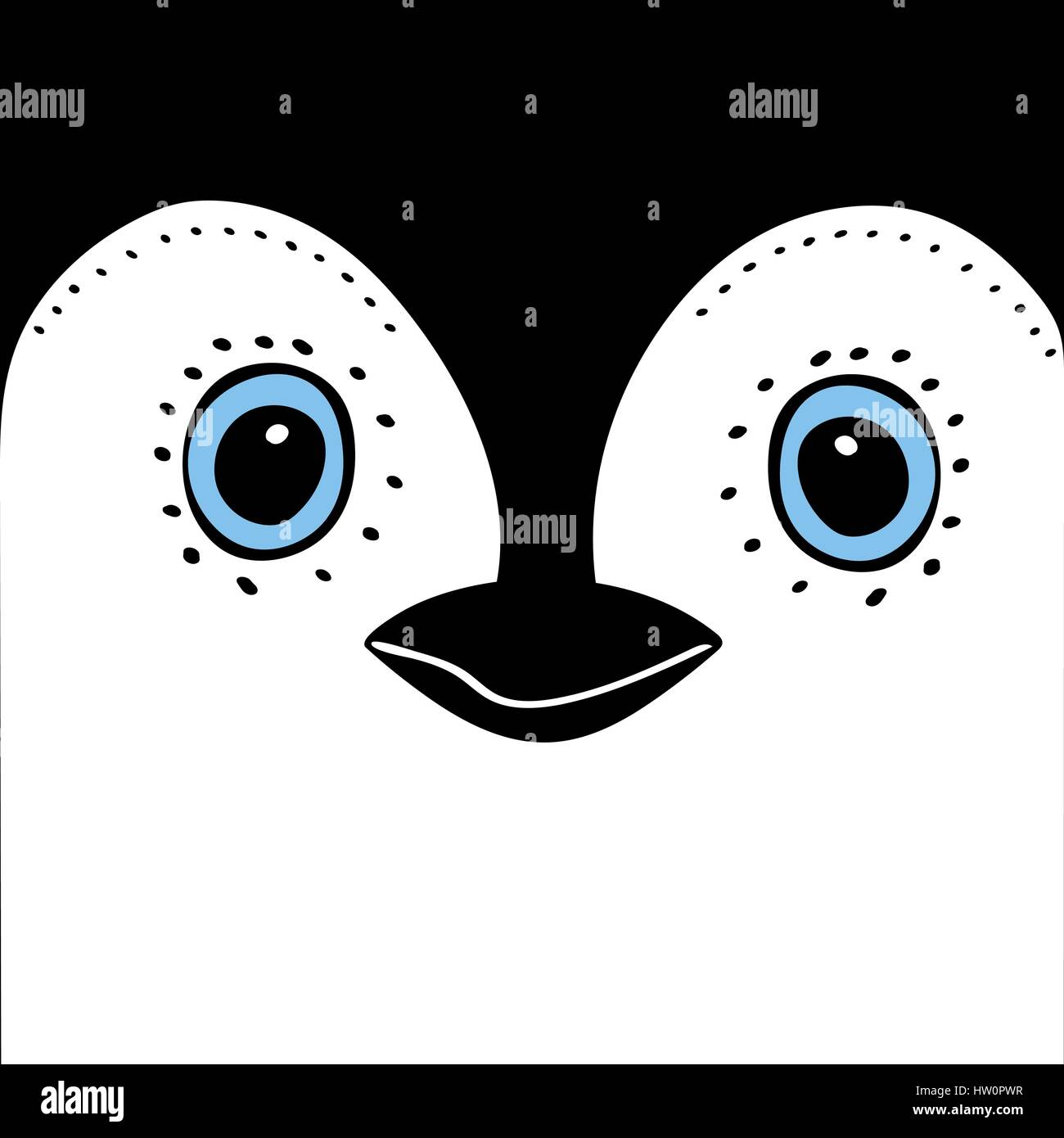 Penguin Cute animal head funny cartoon Stock Vector Image & Art - Alamy