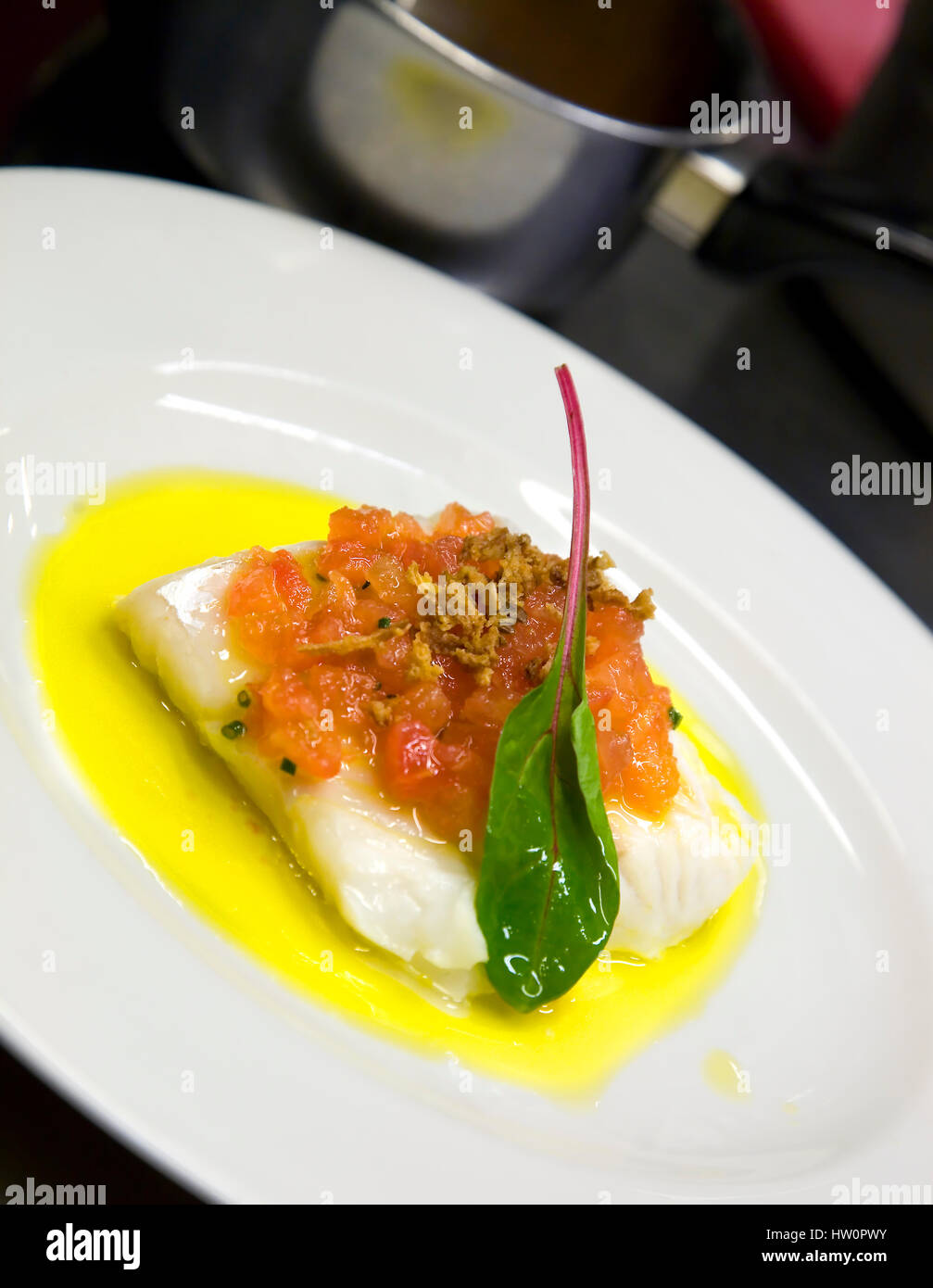 small portions of seafood in a restaurant Stock Photo - Alamy