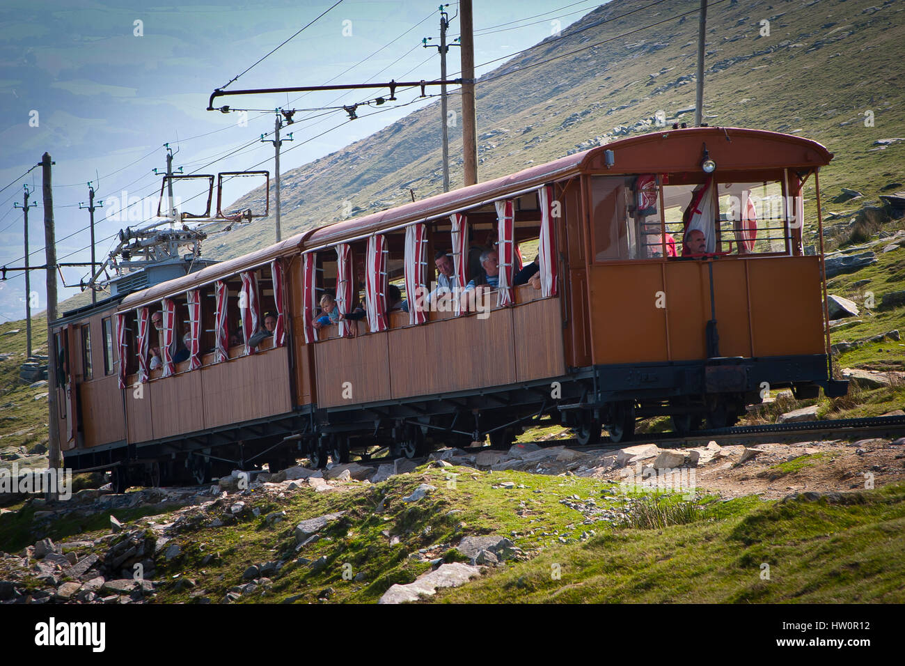 The Petit train de la Rhune. Pyrenees-Atlantiques department, Labourd ...