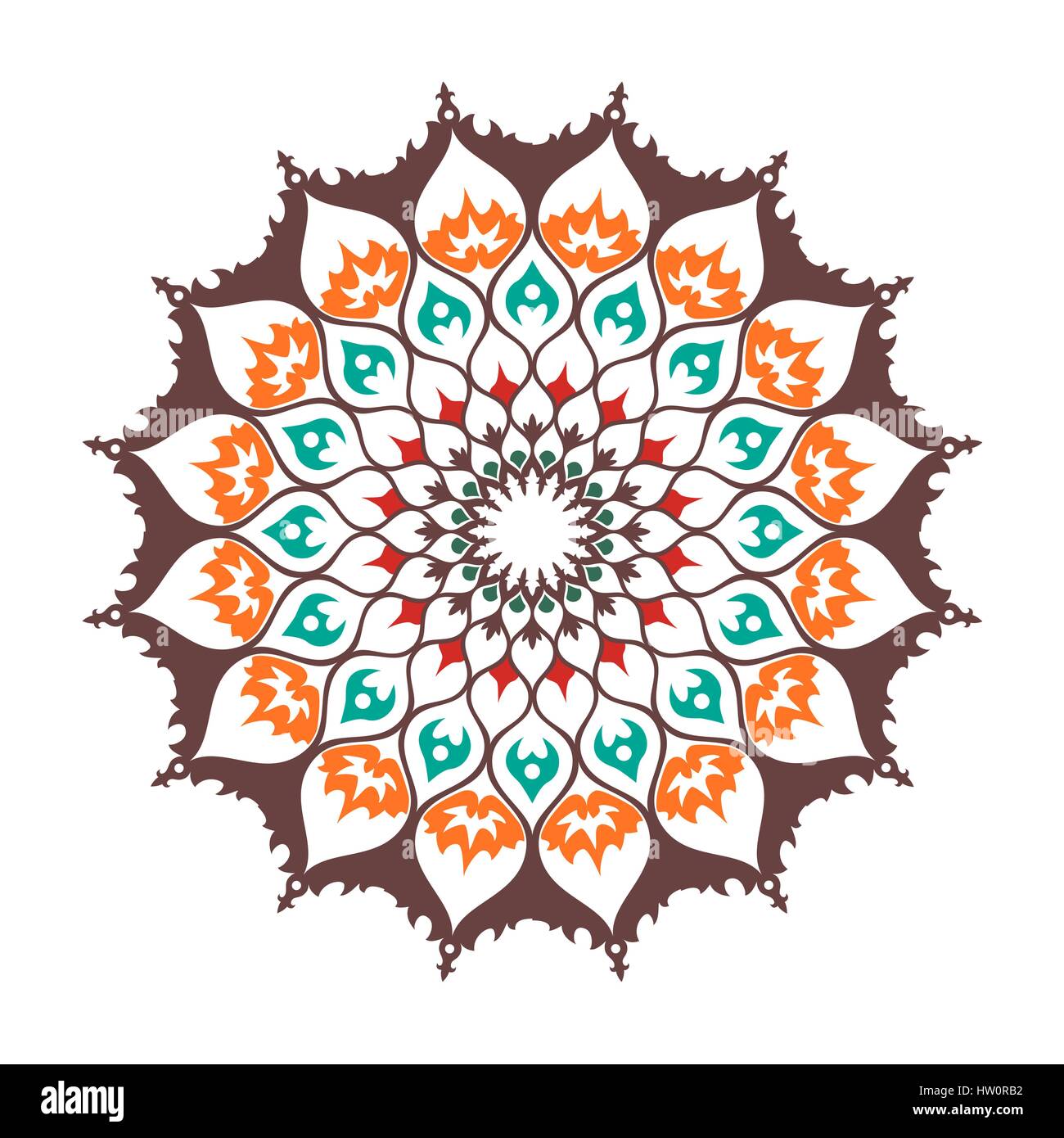 Islamic mandala. Eastern decoration isolated on white vector Stock ...