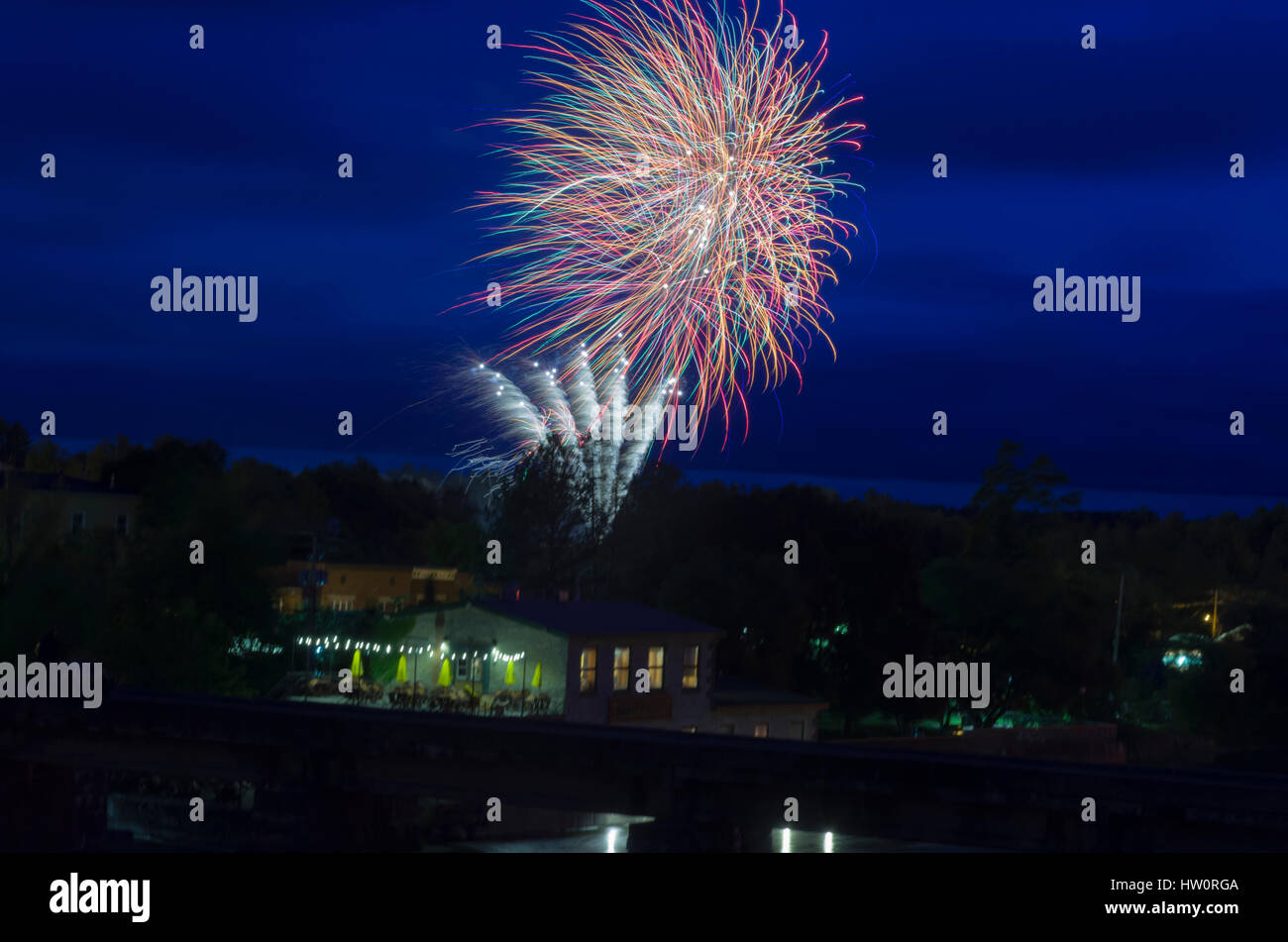 Canada Day Celebration Fireworks Stock Photo - Alamy