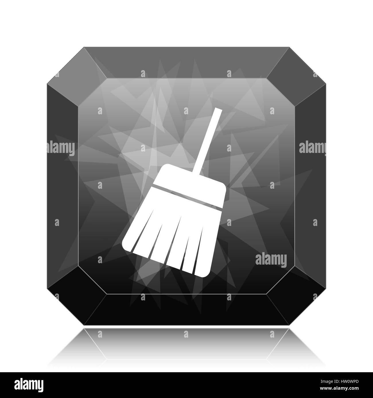 Sweep icon, black website button on white background Stock Photo - Alamy
