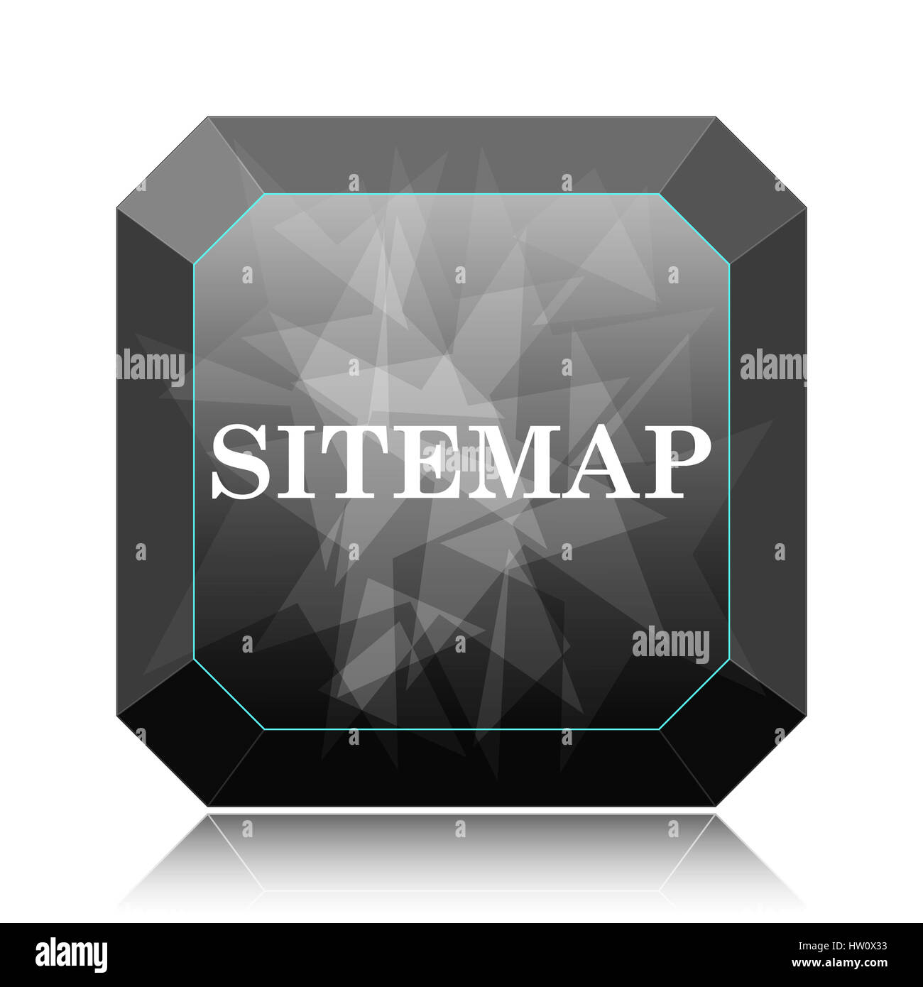 Sitemap icon, black website button on white background Stock Photo - Alamy