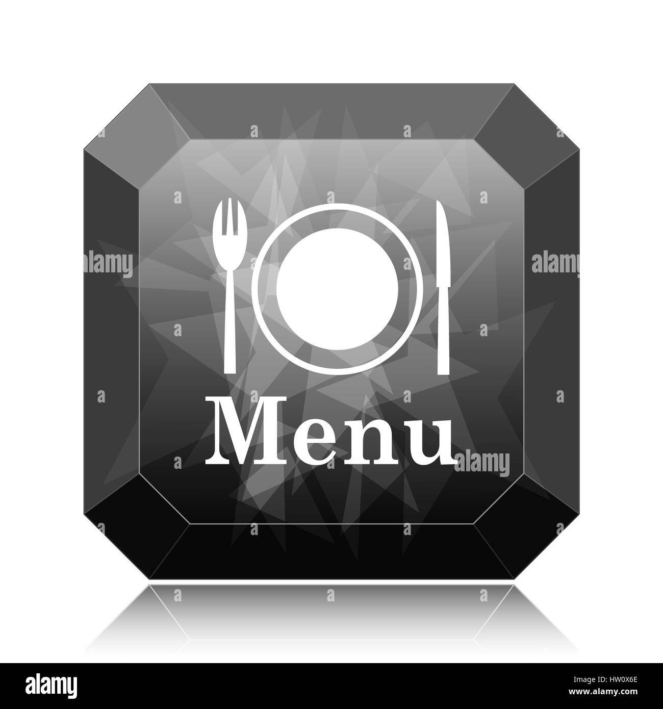 Menu icon, black website button on white background Stock Photo - Alamy