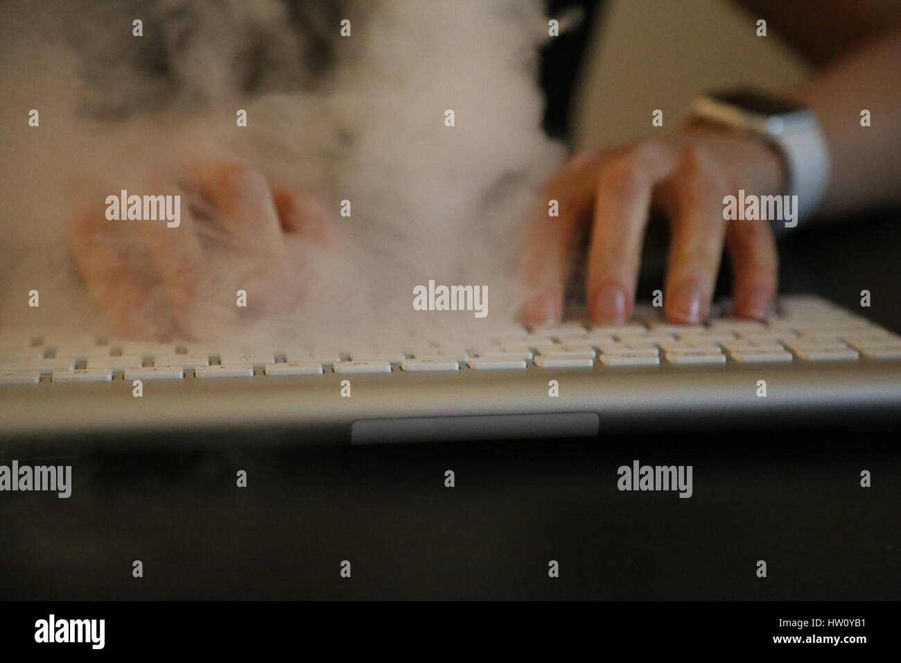 Beautiful hands young female typing hi-res stock photography and images ...