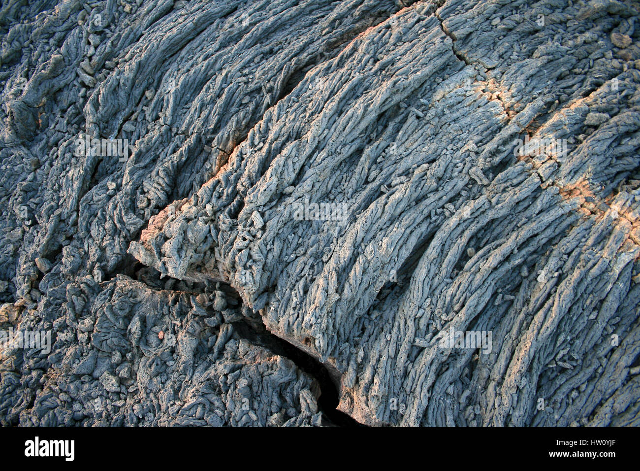 Cold lava leaving a pattern in Hawaii Stock Photo - Alamy