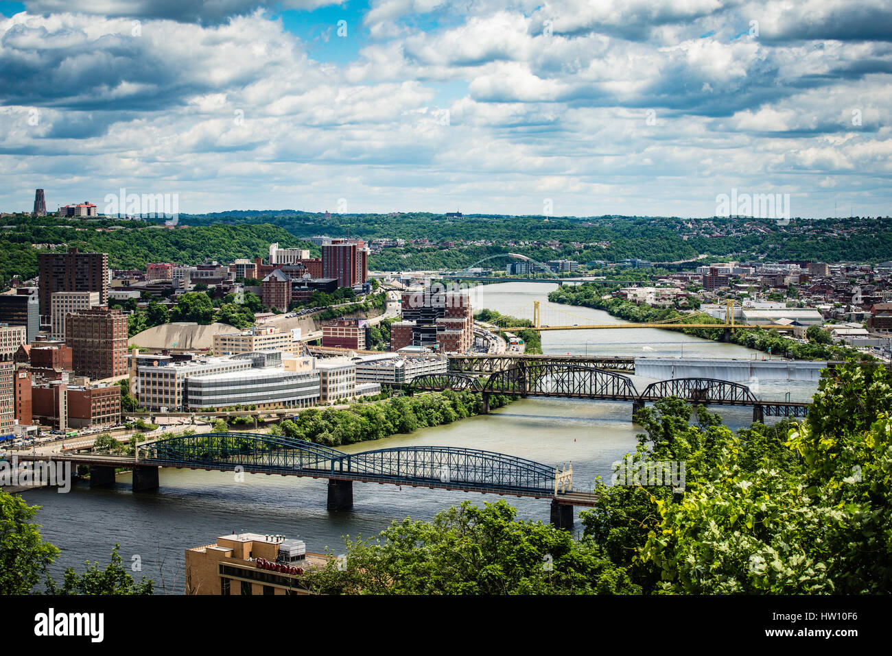 Pittsburgh, PA. downtown area skyline Stock Photo - Alamy