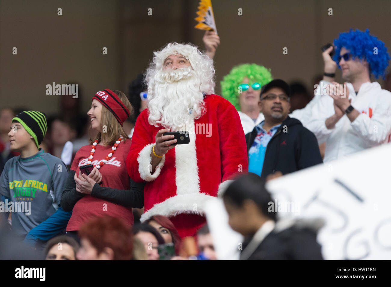 Rugby Sport Fans inside a indoor stadium Stock Photo - Alamy
