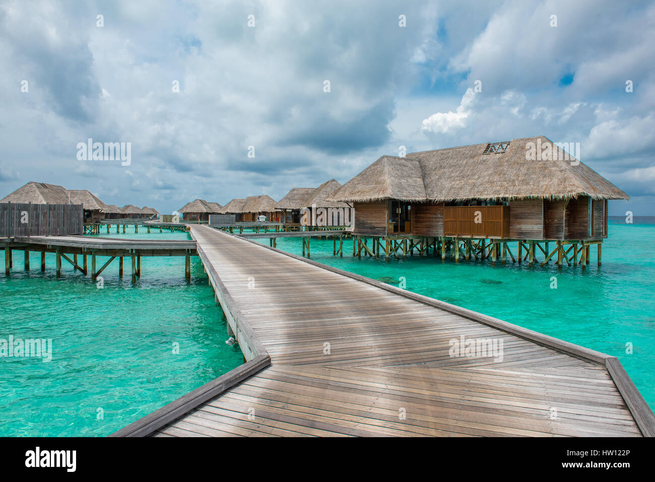 Maldives, Rangali Island. Conrad Hilton Resort, spa Stock Photo - Alamy