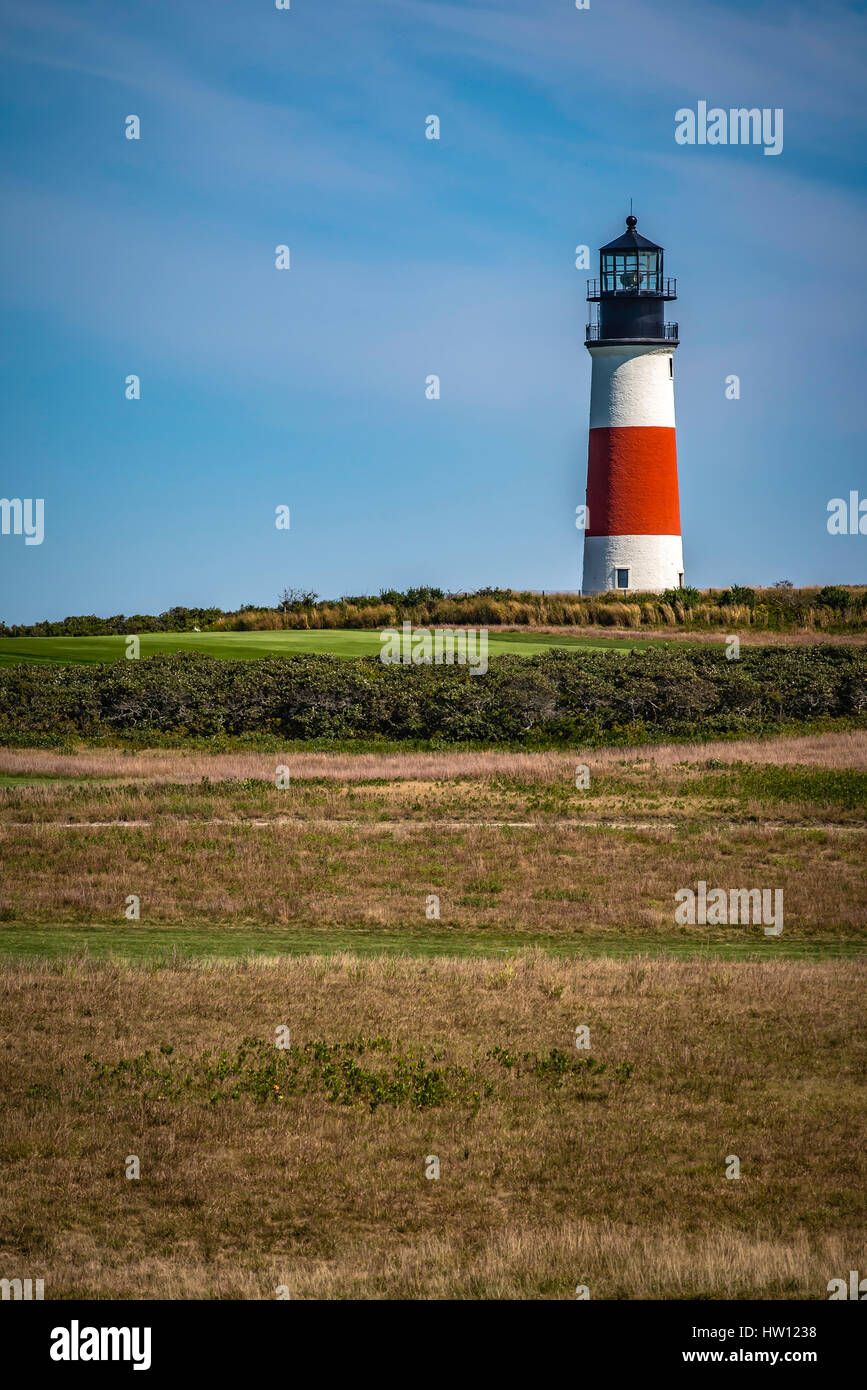 Sankaty Head Lighthouse, Nantucket, Cape Cod, MA. Nantucket, a tiny ...