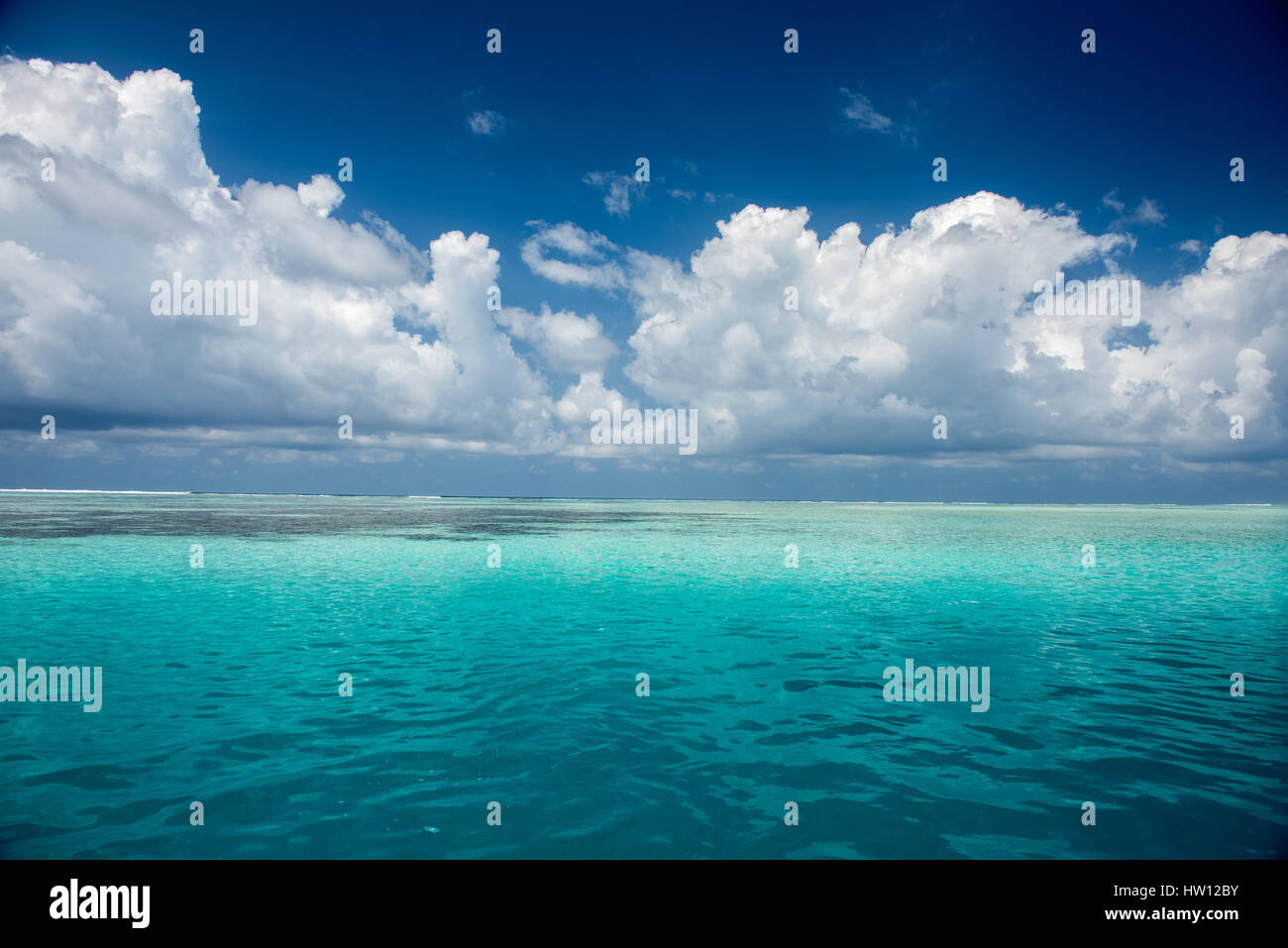 Maldives, Rangali Island. Conrad Hilton Resort. Views of the water ...