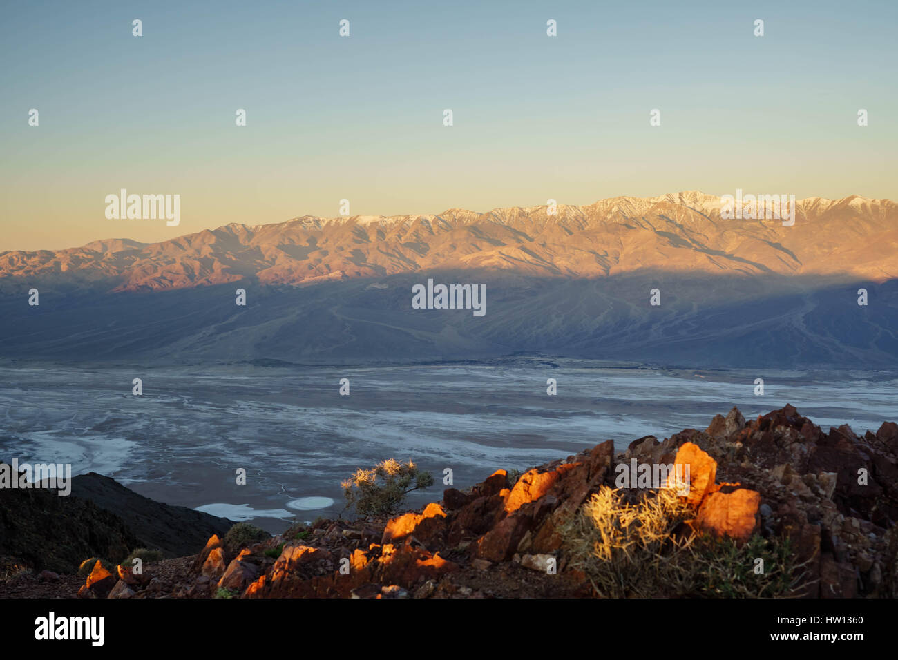 Death Valley in lights of sunrise or sunset Stock Photo - Alamy