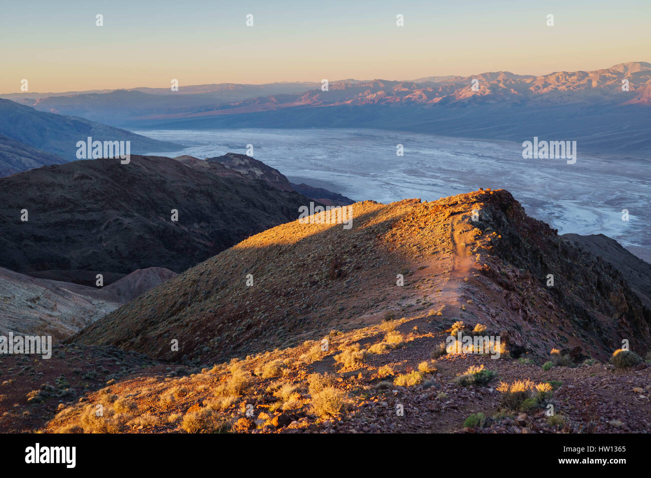 Death Valley in lights of sunrise or sunset Stock Photo - Alamy