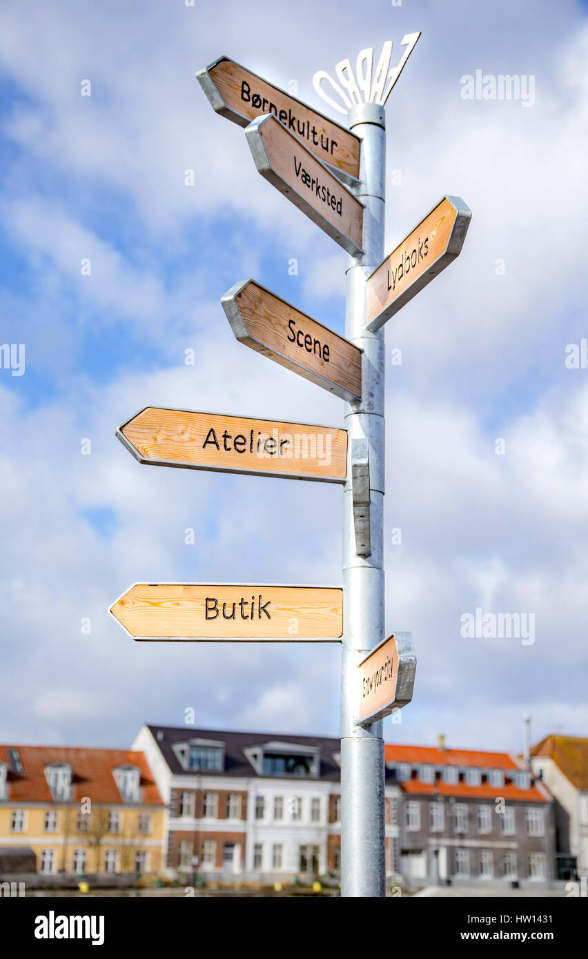 The street signs. Shot in Denmark Stock Photo - Alamy