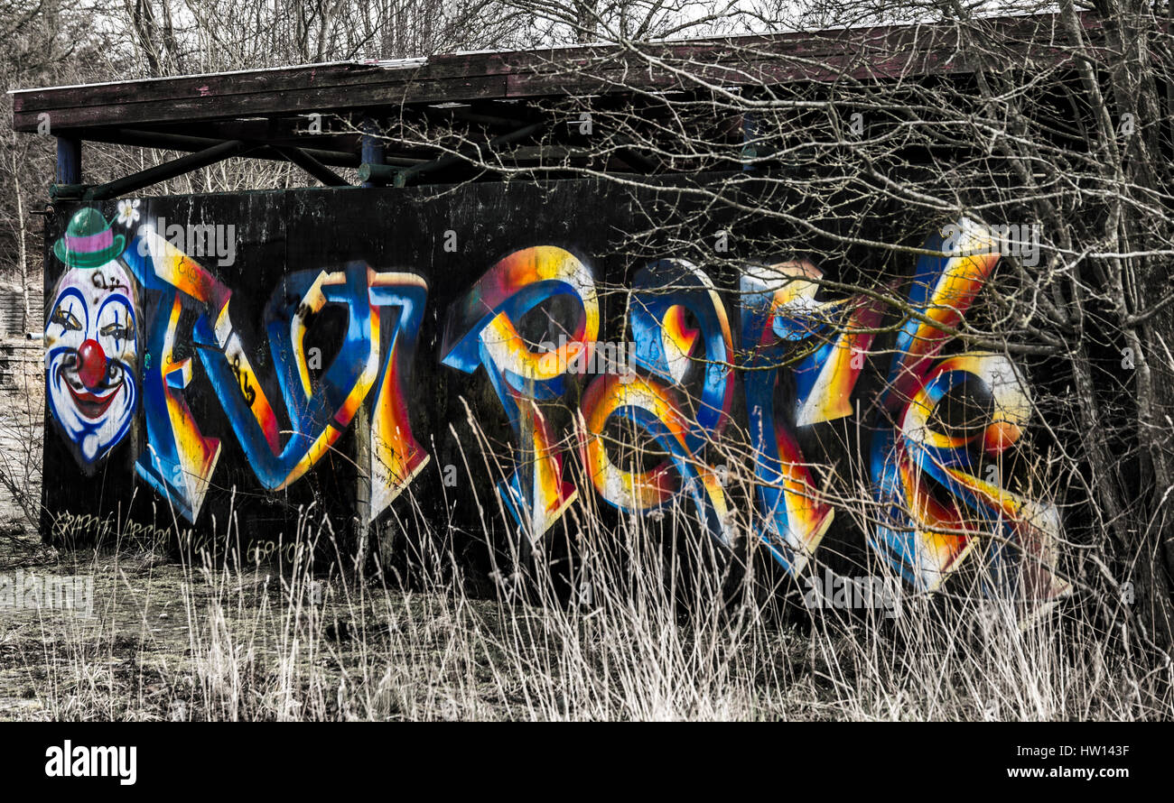The old fun park. Shot in Denmark Stock Photo - Alamy