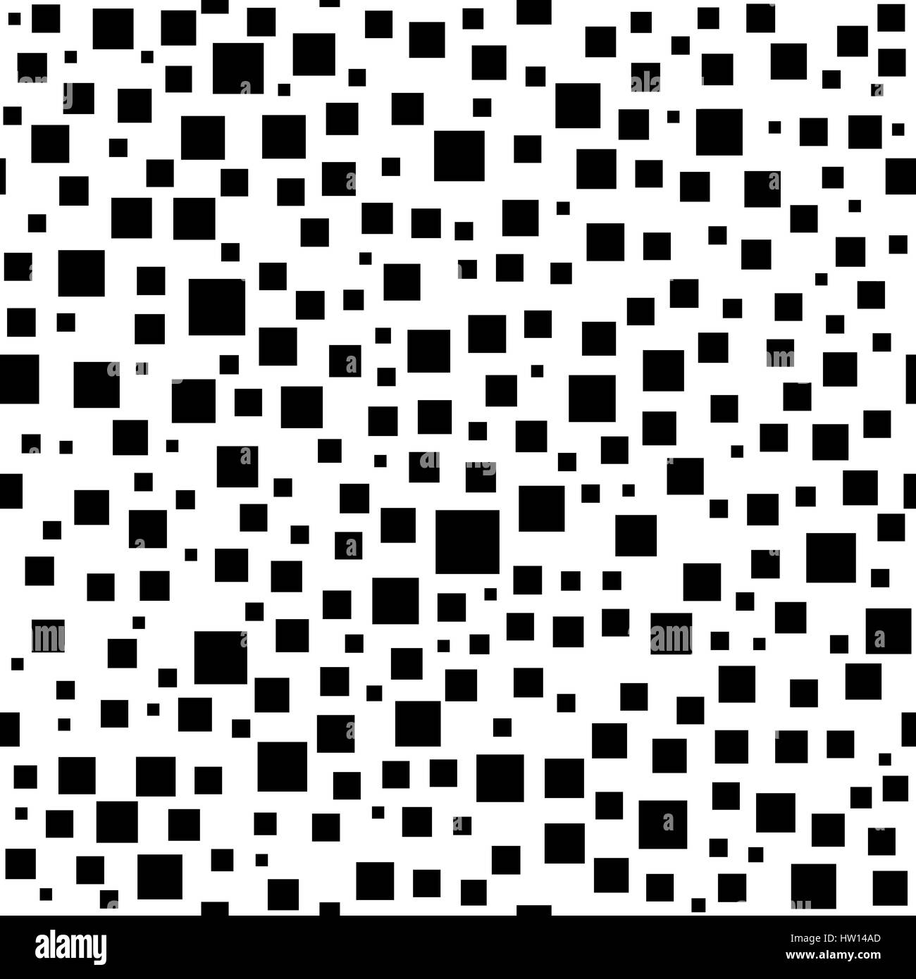 Random square pattern vector Black and White Stock Photos & Images - Alamy