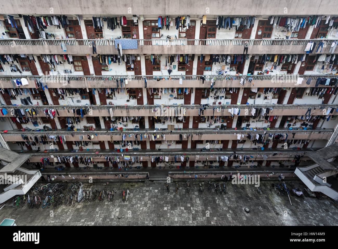 Guangzhou, China. December 2016. Dormitory building at South China ...