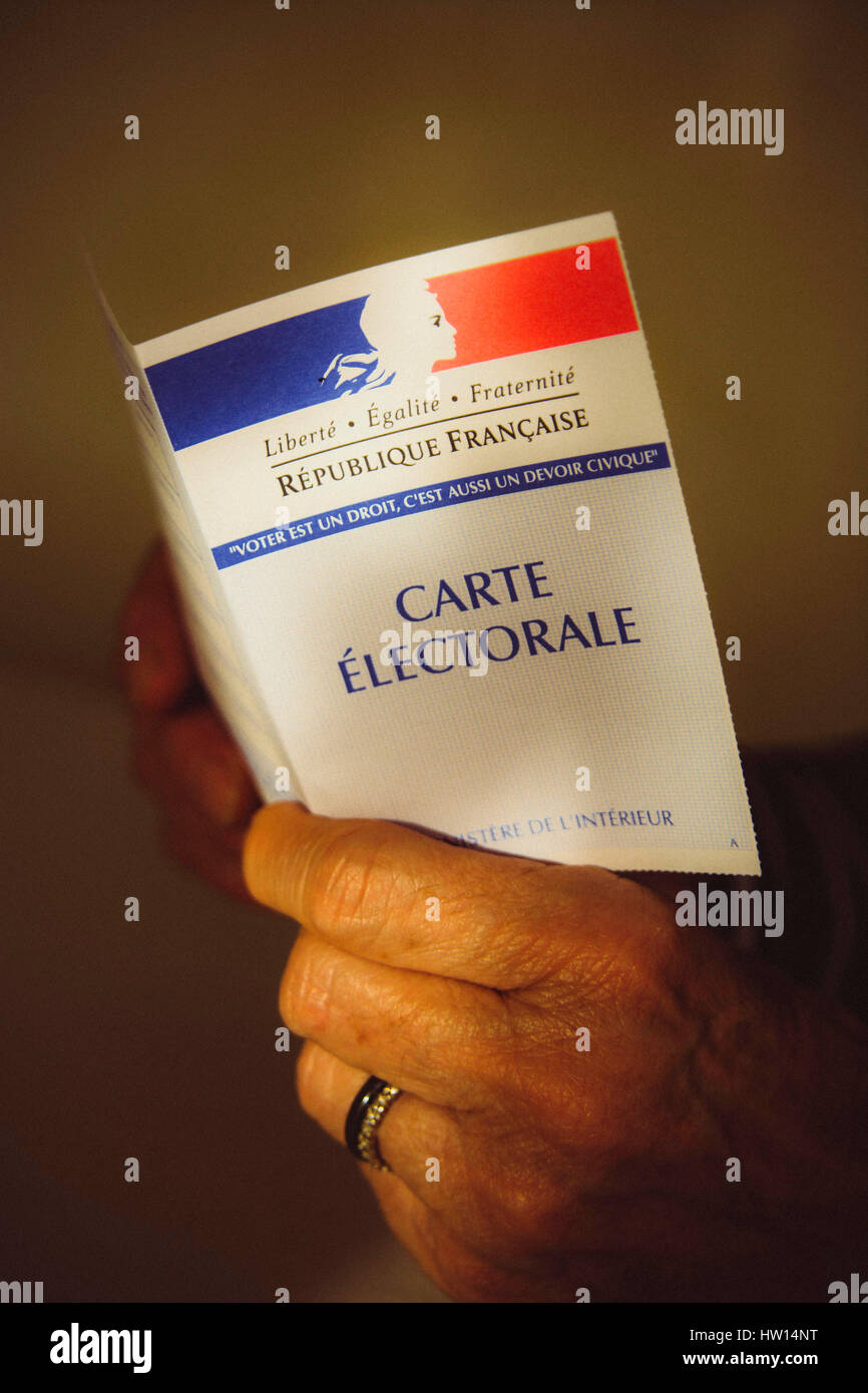 French election card hi-res stock photography and images - Alamy