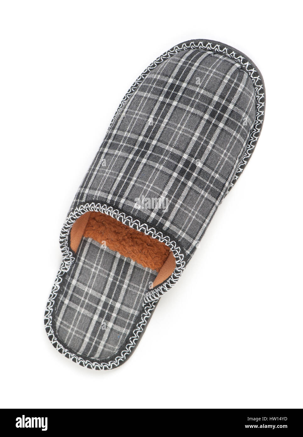 Single slipper isolated on white background Stock Photo - Alamy