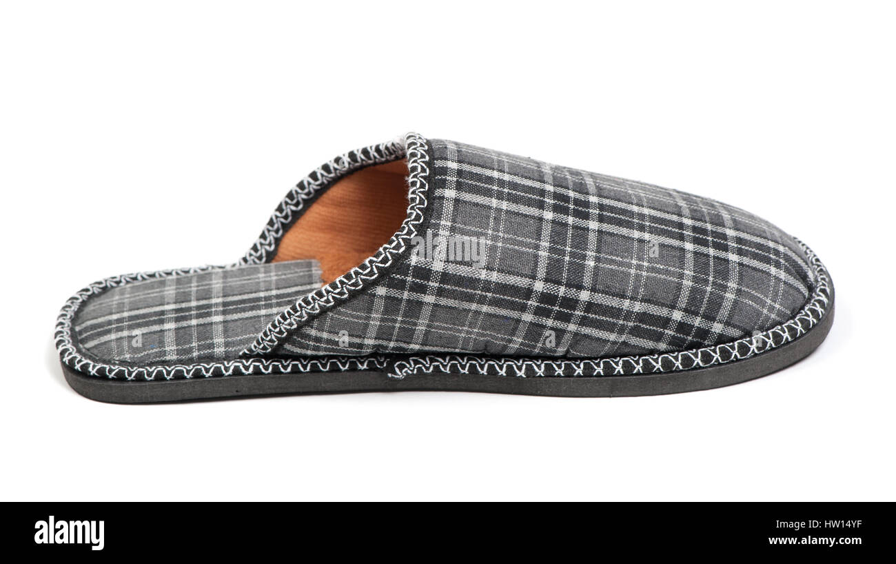 Single slipper isolated on white background Stock Photo - Alamy