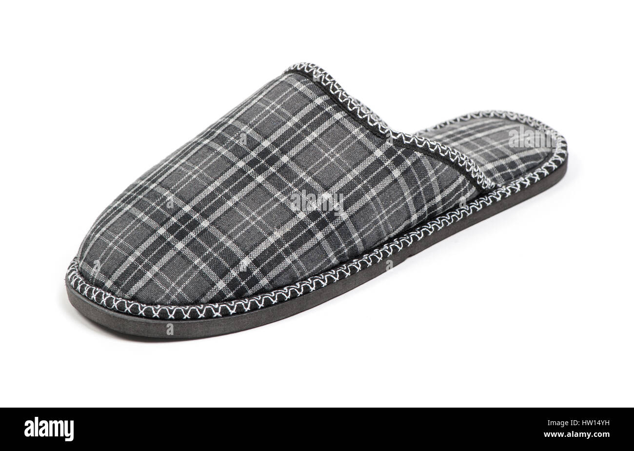 Single slipper isolated on white background Stock Photo - Alamy