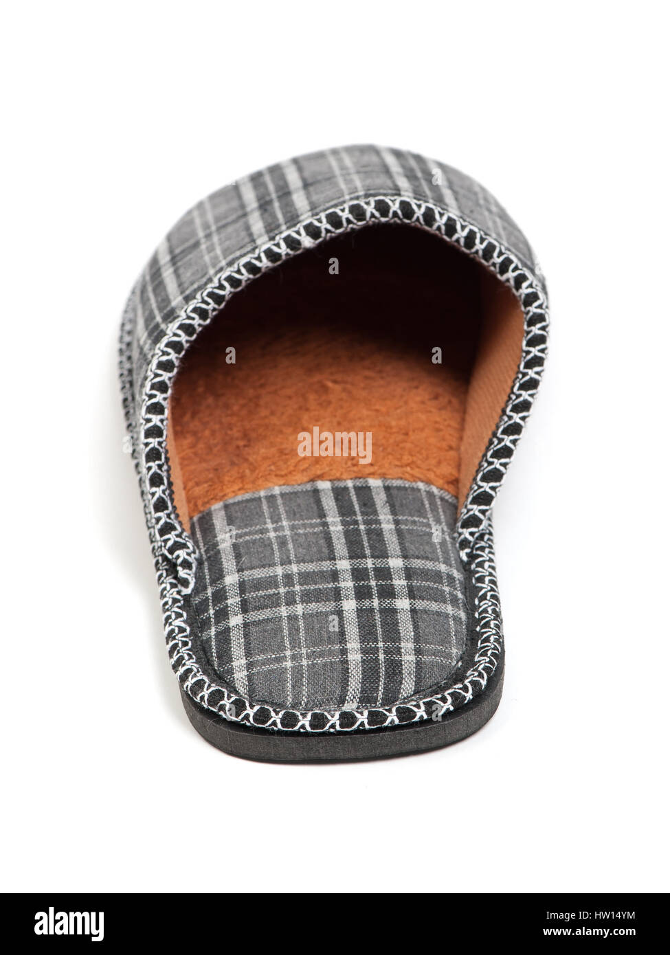 Single slipper isolated on white background Stock Photo - Alamy