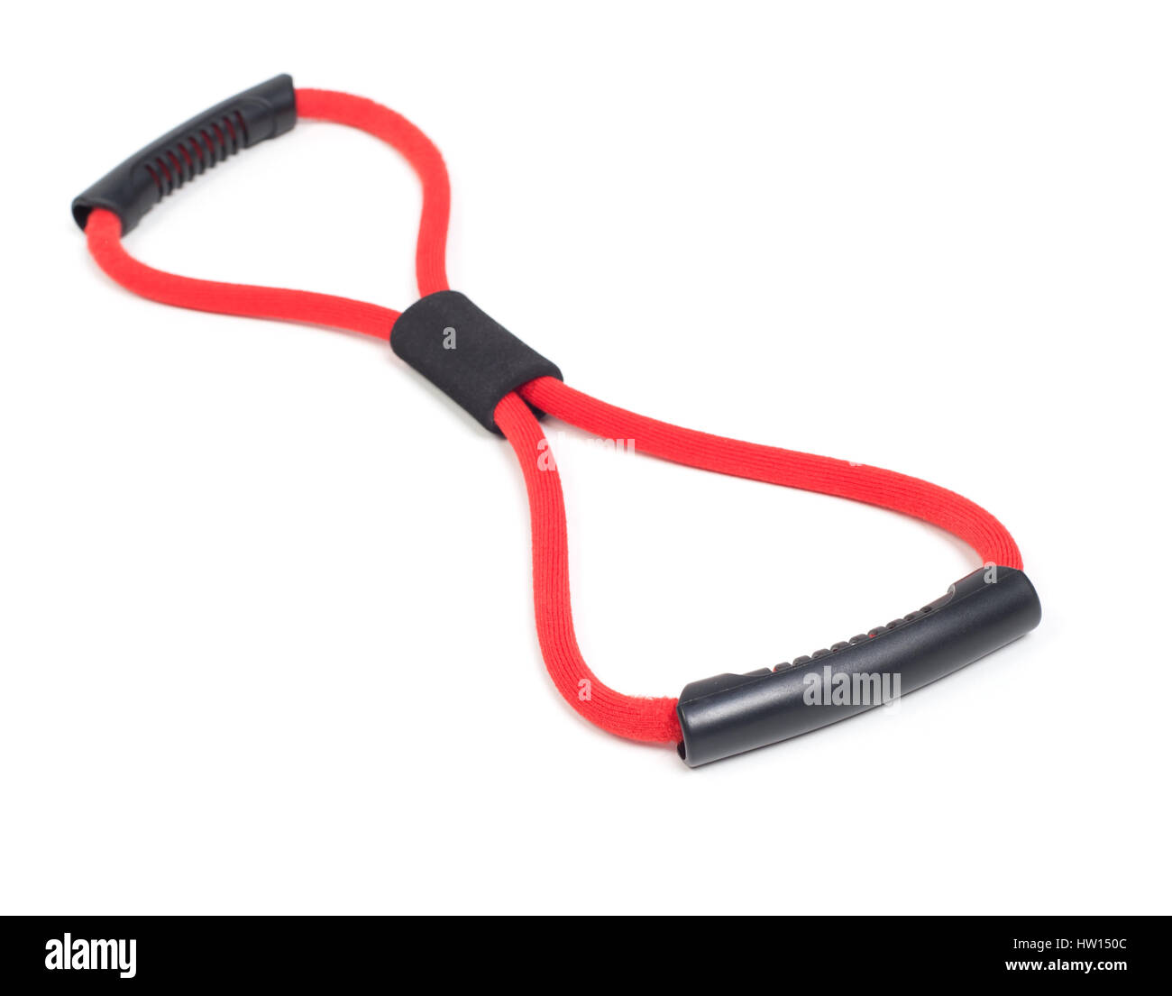 Red expander isolated on white background Stock Photo - Alamy