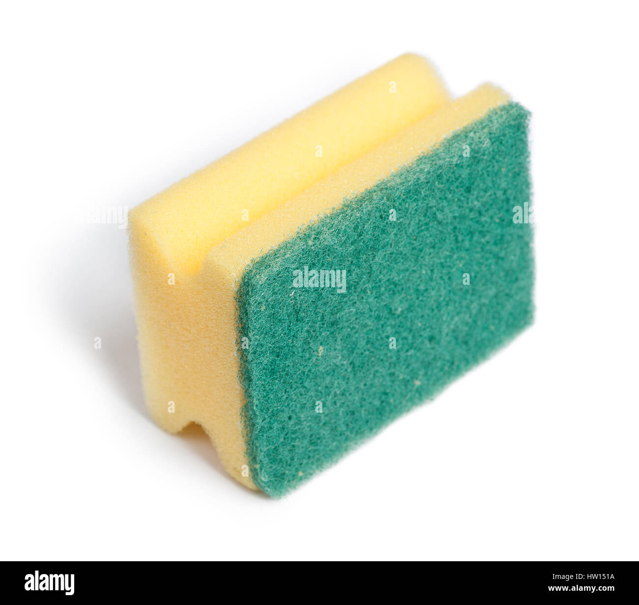 Sponge for washing dishes isolated on white Stock Photo - Alamy