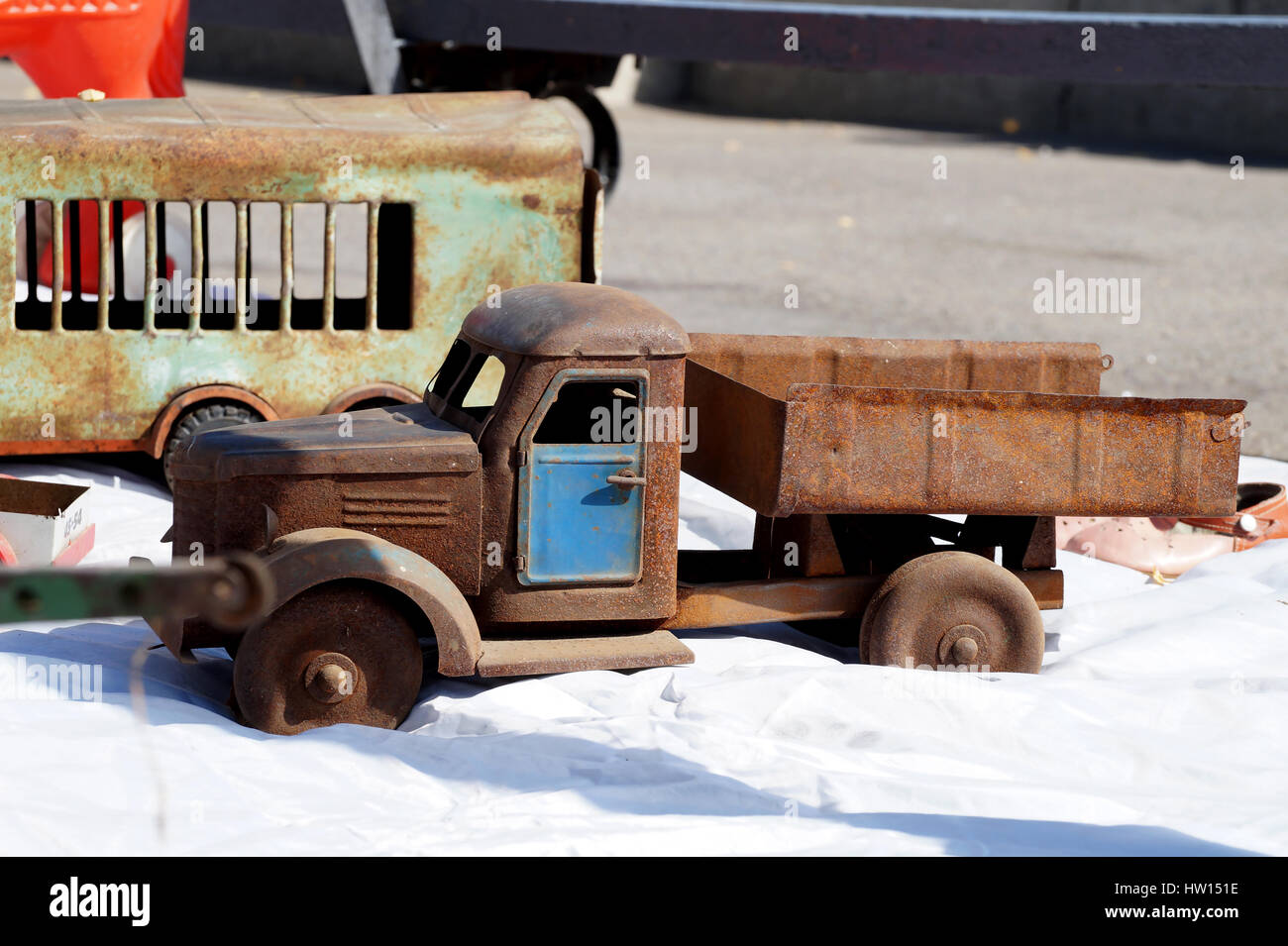 Old rusty toy truck hi-res stock photography and images - Alamy