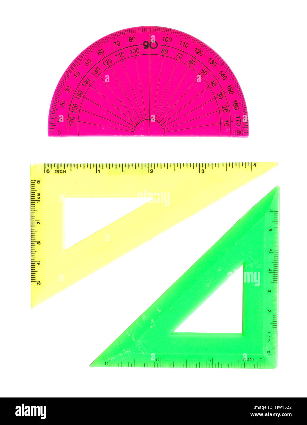 Different rulers isolated on white Stock Photo - Alamy