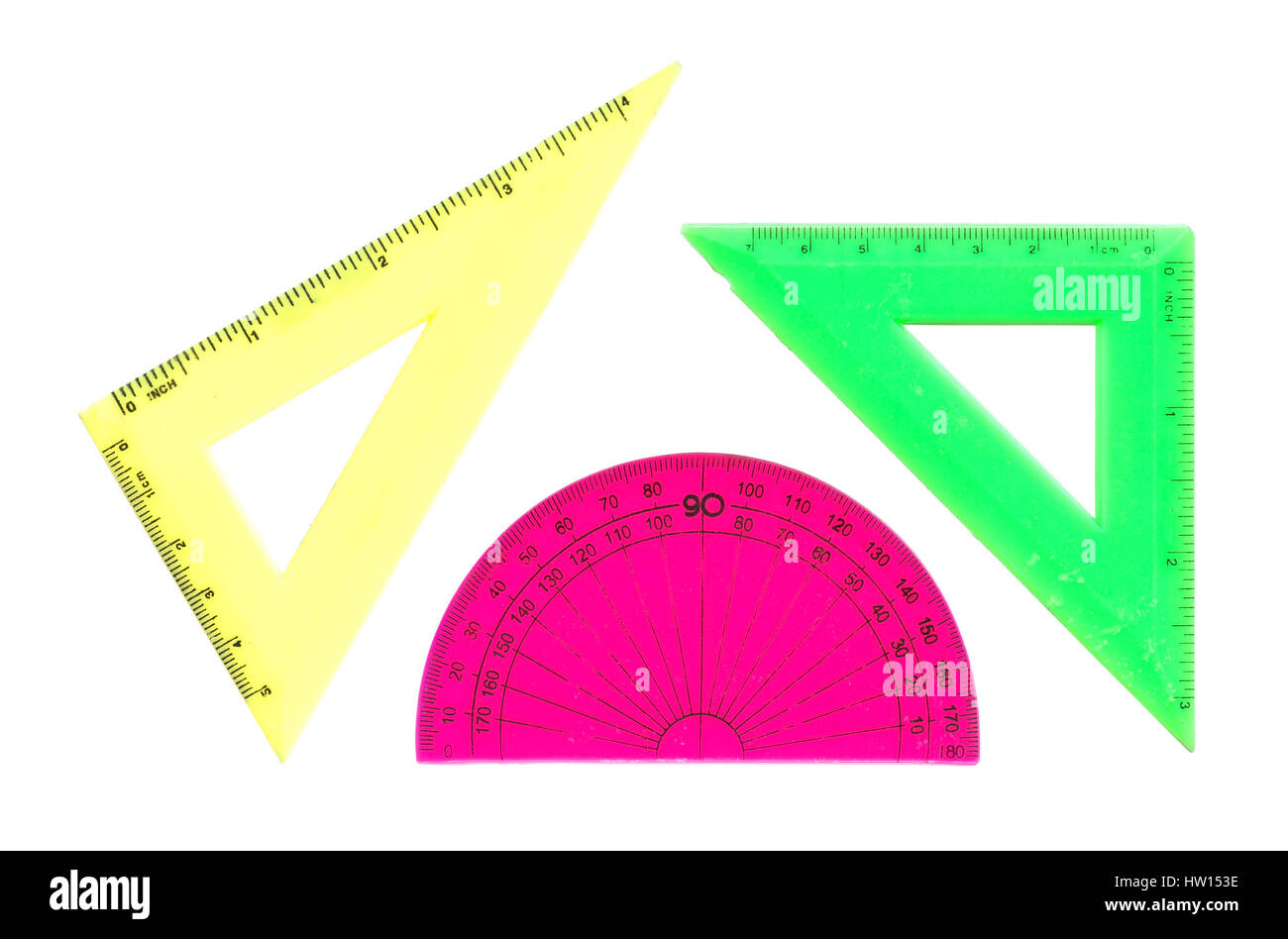 Set of rulers isolated over white Stock Photo - Alamy