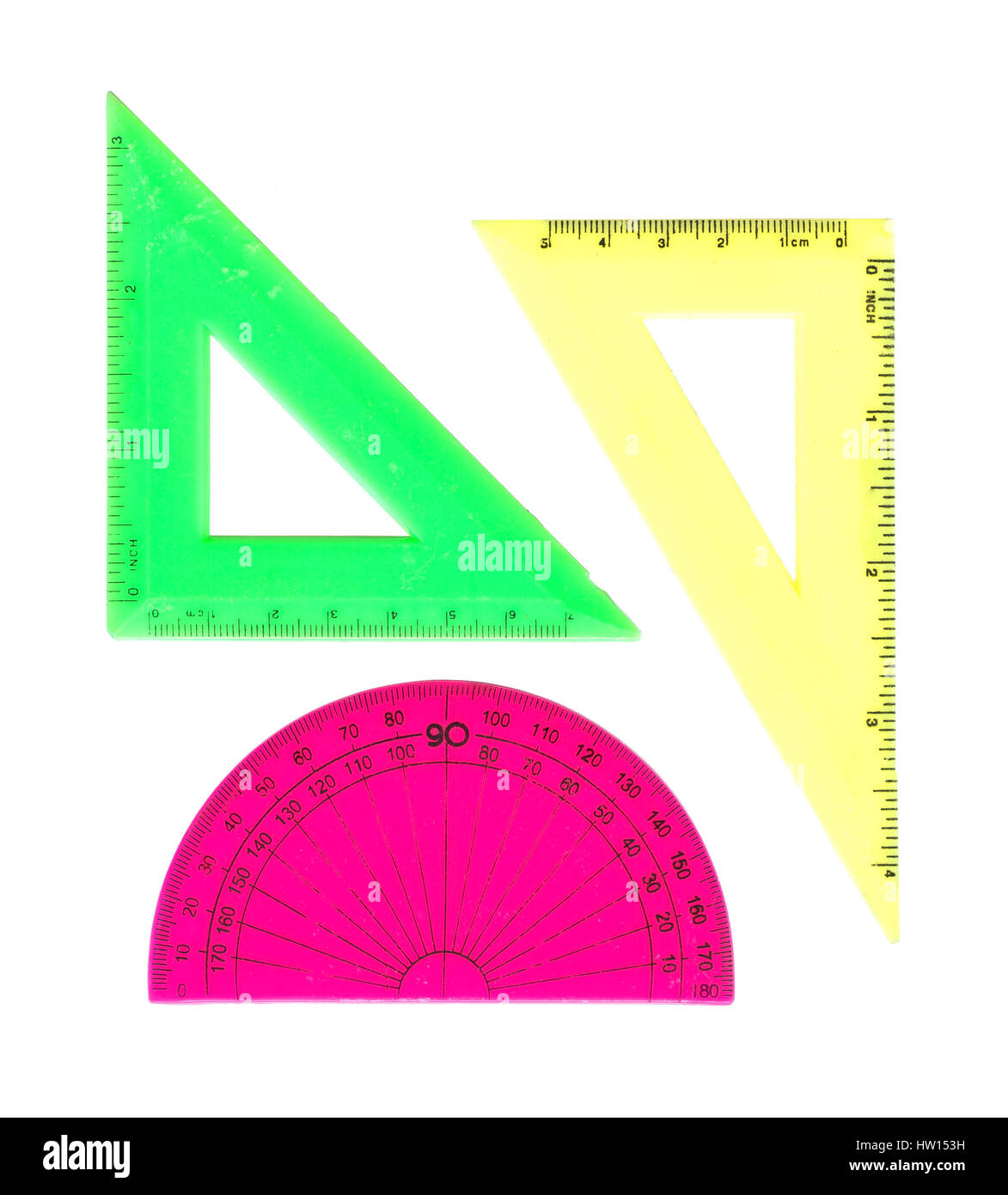 Set of rulers isolated over white Stock Photo - Alamy