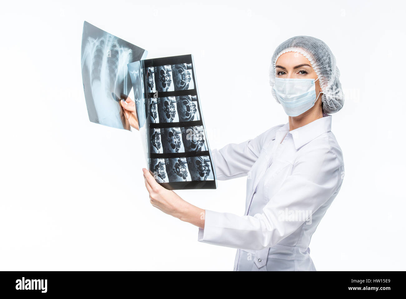 Doctor holding x-ray image Stock Photo - Alamy
