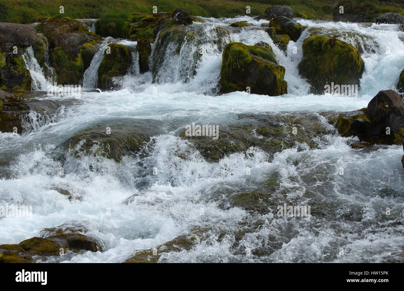 Water Splashing Between Stones in Waterfall Stock Photo - Alamy