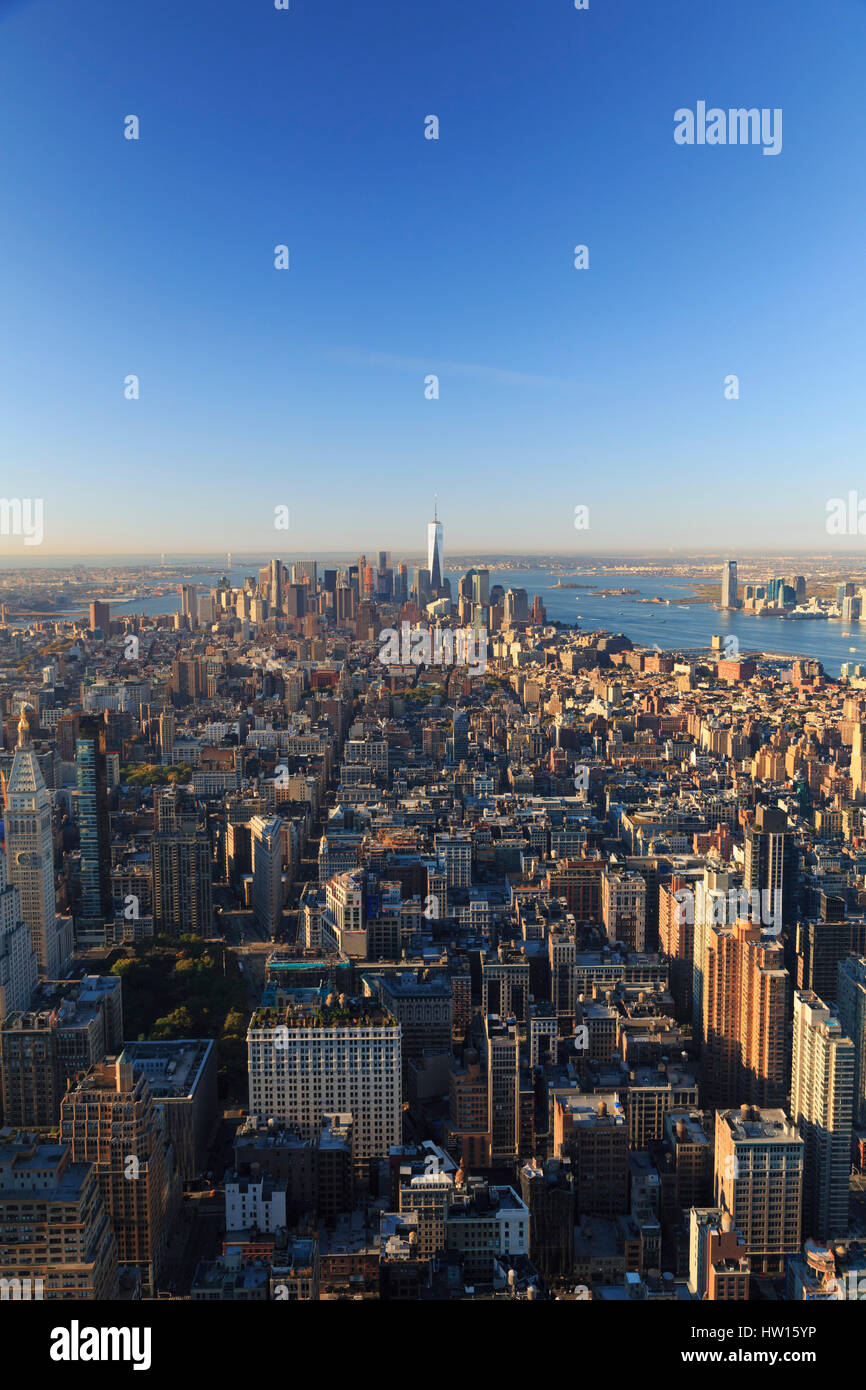 USA, New York, New York City, Manhattan, Empire State Building ...