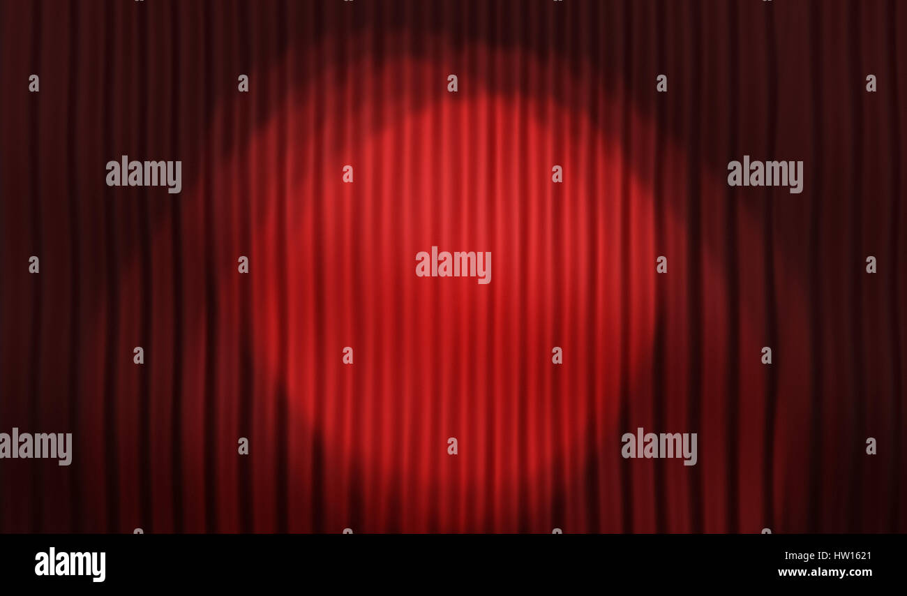 Empty stage and Red stage curtain. 3d illustration Stock Photo - Alamy