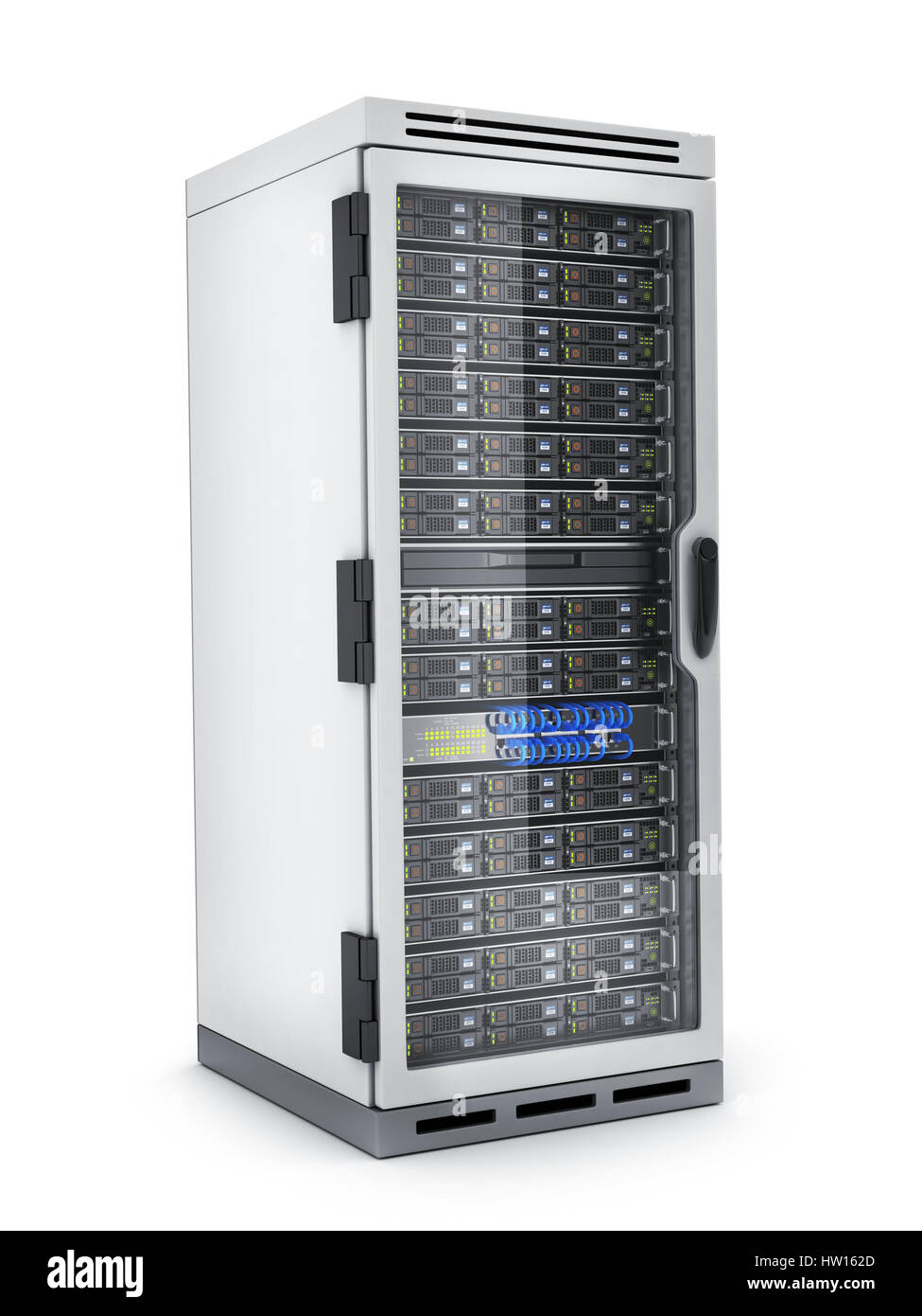 Power modern server only isolated. 3d illustration Stock Photo - Alamy