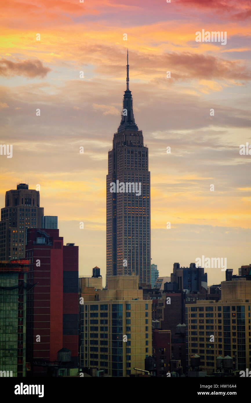 USA, New York, New York City, Manhattan, Empire State Building Stock ...