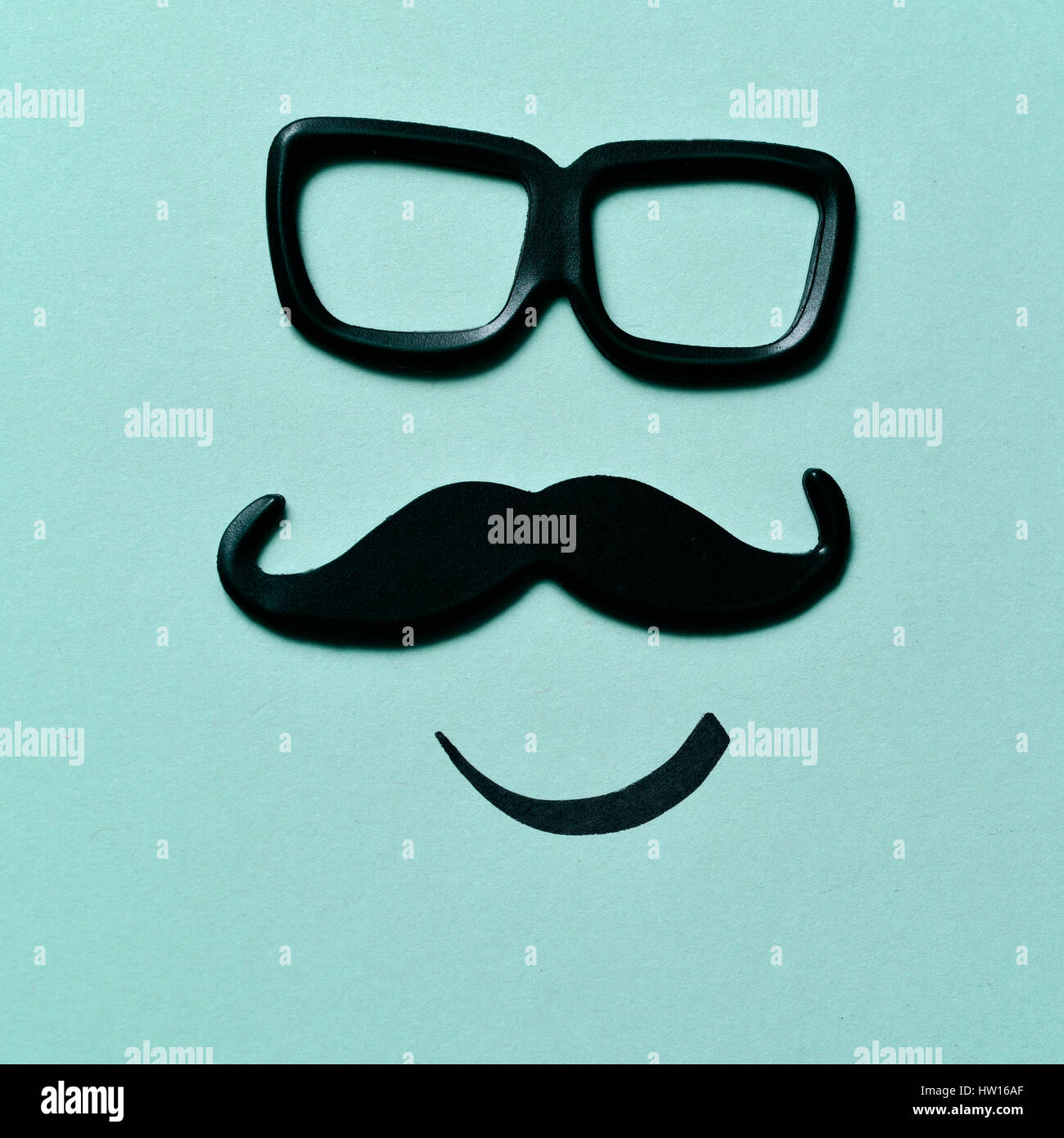 Man face with glasses and moustache hi-res stock photography and images ...