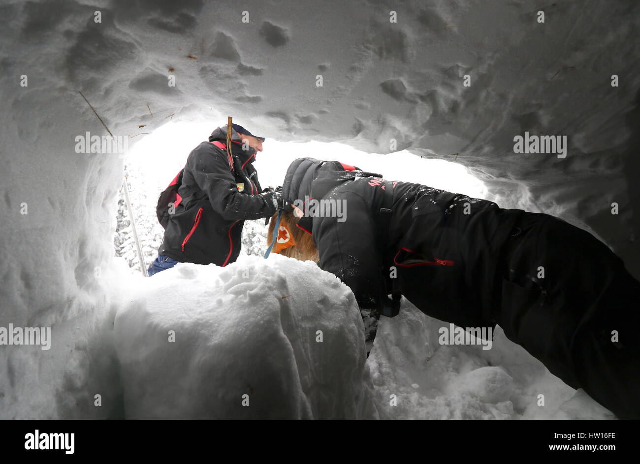 Rescuer from the Mountain Rescue Service at Bulgarian Red Cross and his ...