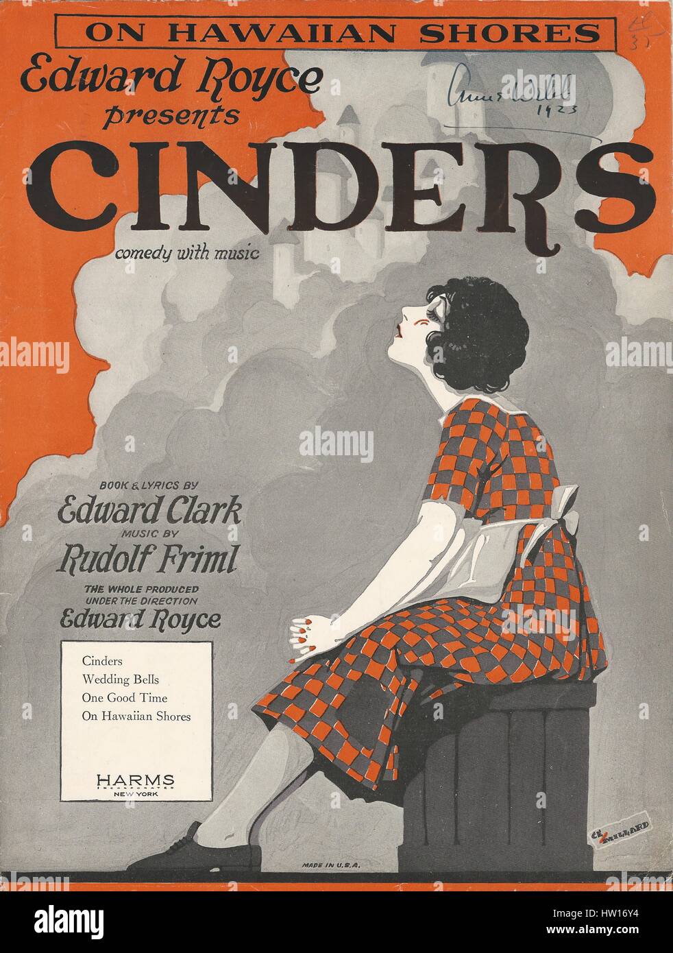 "Cinders" 1923 Musical Sheet Music Cover Stock Photo - Alamy