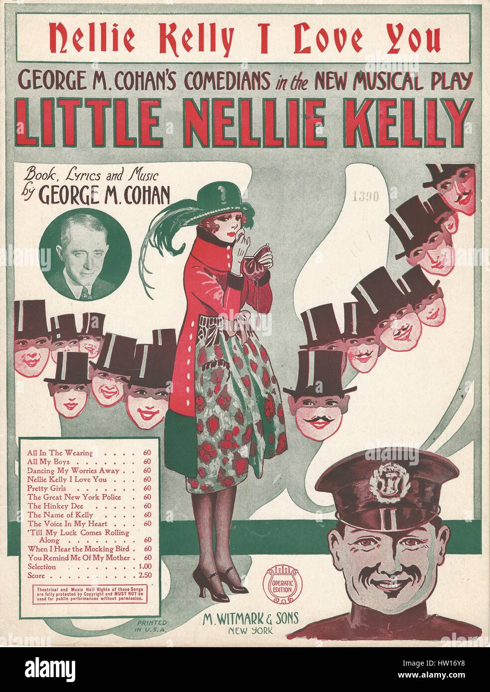 "Little Nellie Kelly" 1922 George M. Cohan Musical Sheet Music Cover ...