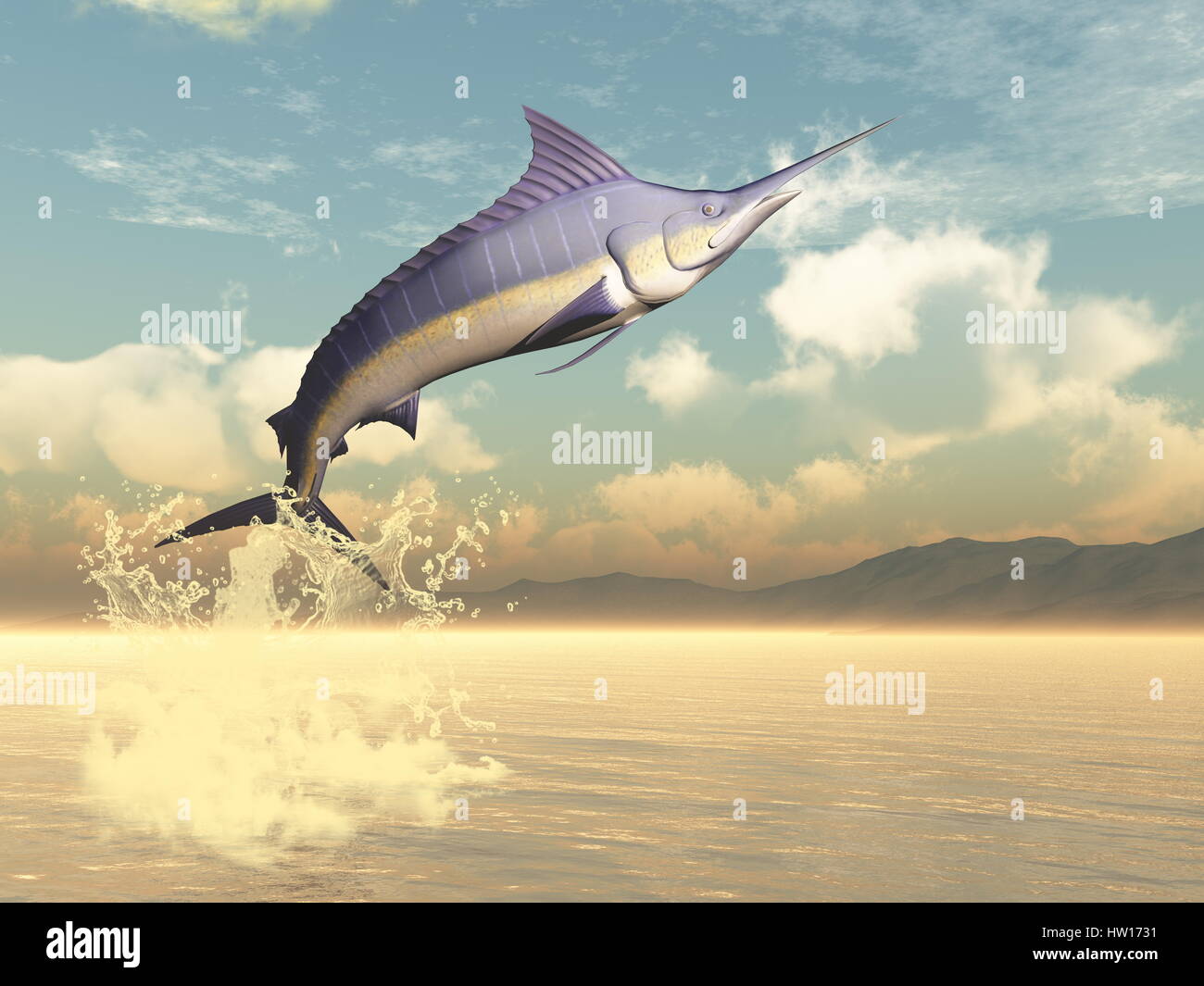 Blue marlin jumping hi-res stock photography and images - Alamy