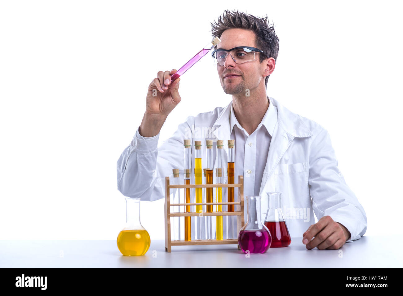 Chemist in the lab, Chemiker im Labor Stock Photo - Alamy