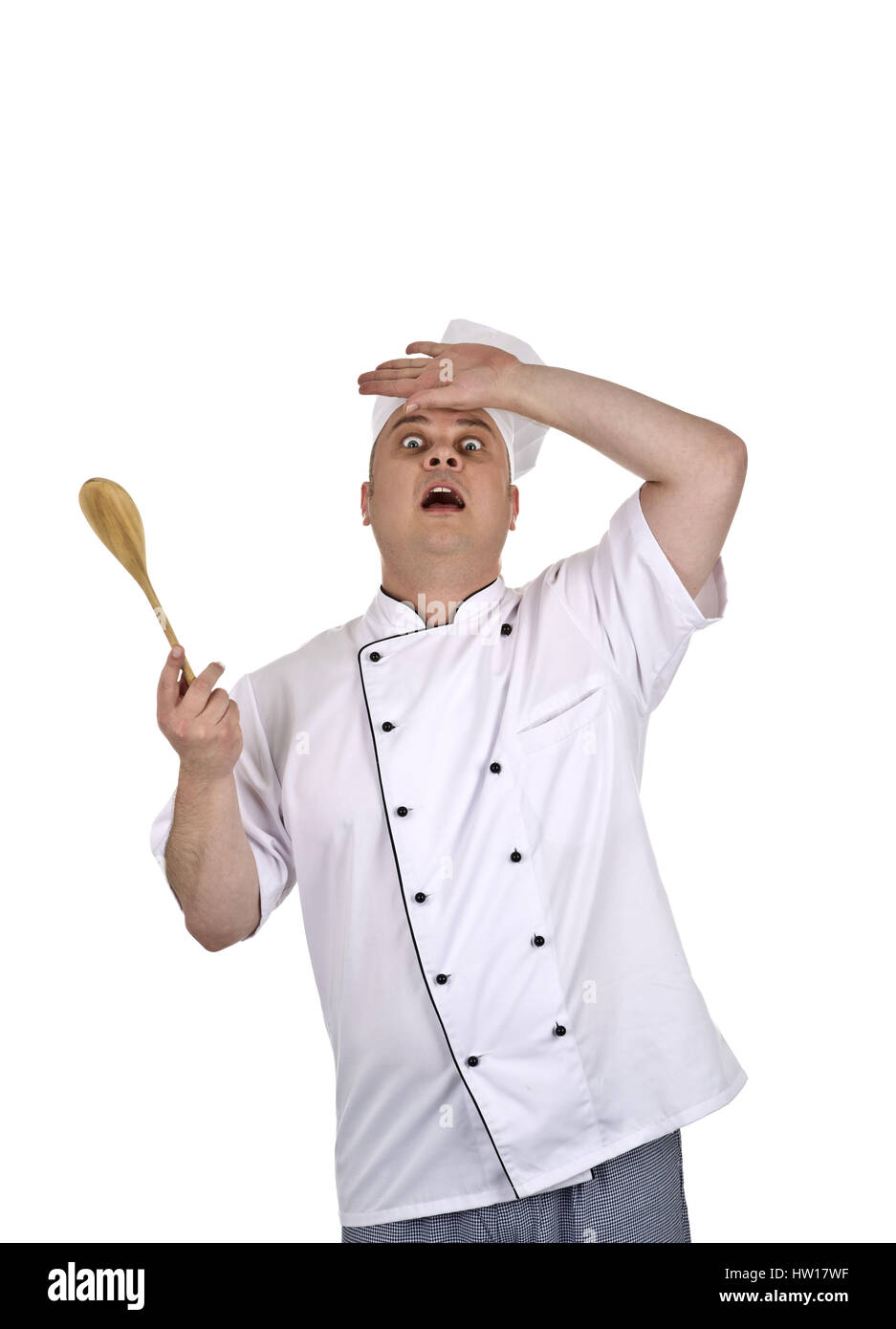 Cook at the work, Koch bei der Arbeit Stock Photo - Alamy